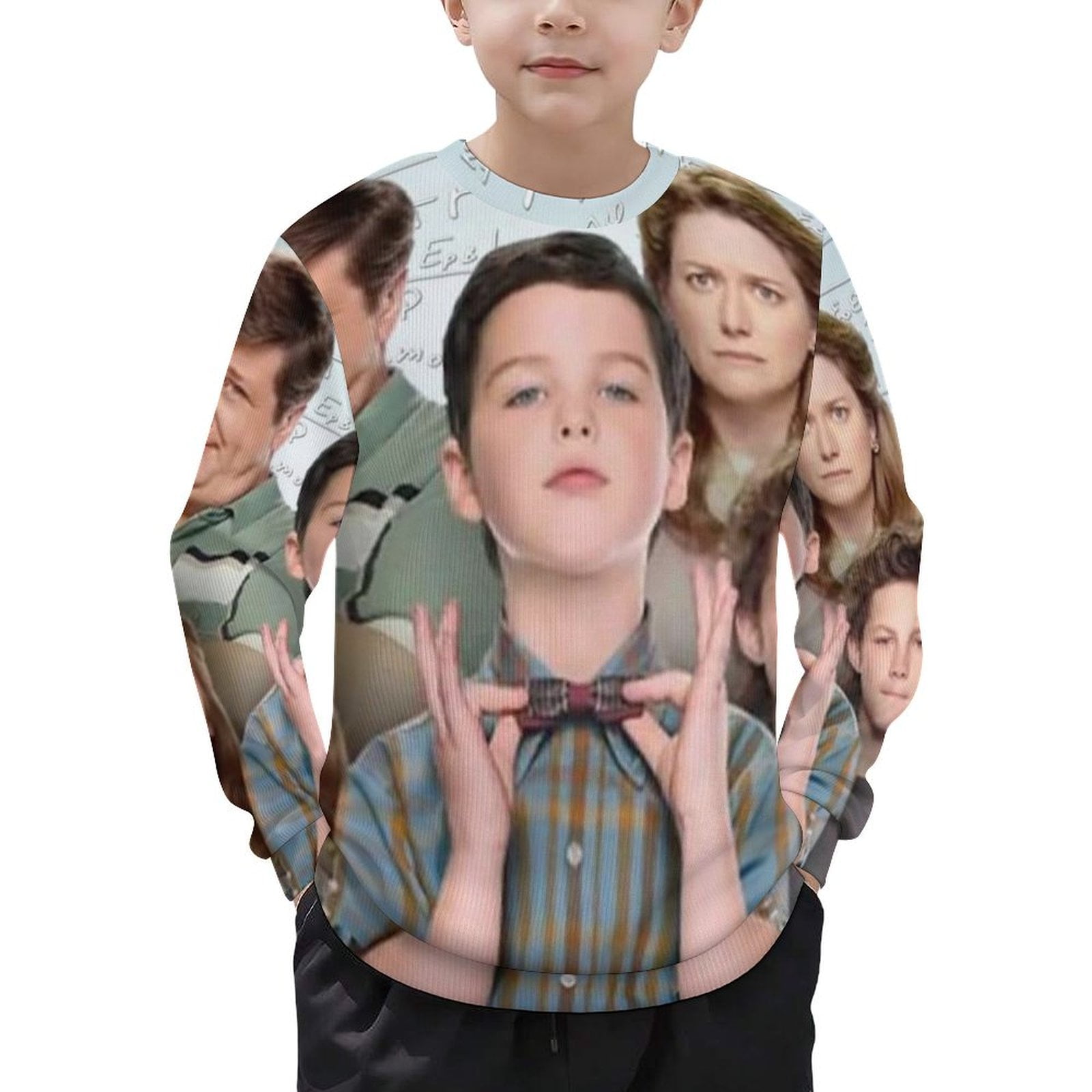 Family Young Sheldon Children's Thick Pullover Sweater Fashion 3D ...