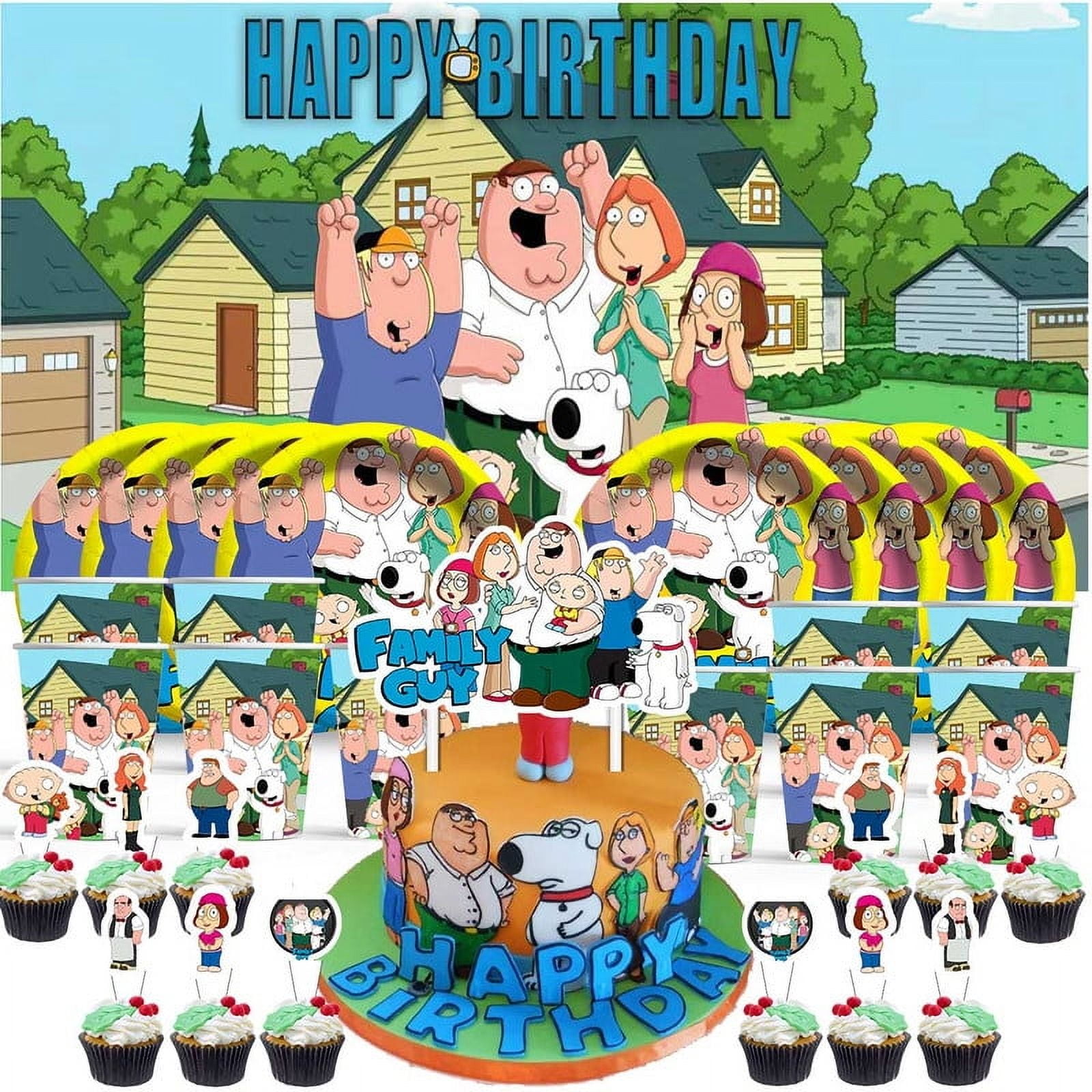 Family guy Birthday Cups Party Supplies Decor Backdrop Paper Plates ...