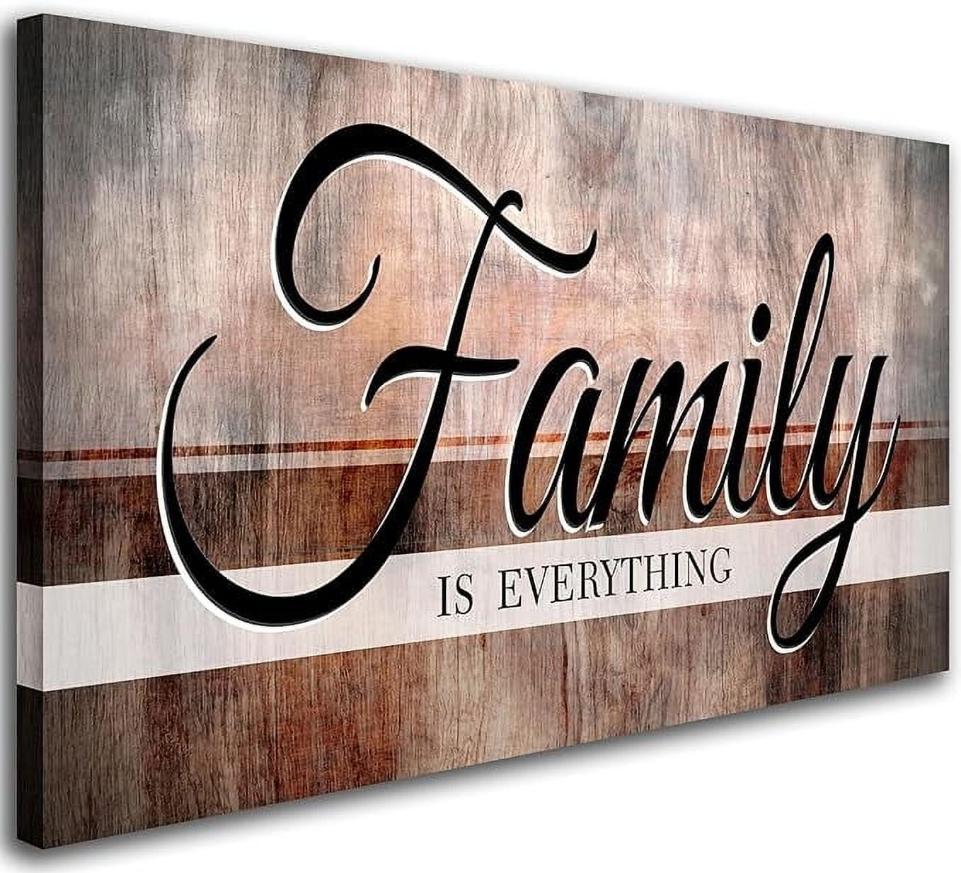Family is Everything Wall Decor|Canvas Wall Art for Living Room|Rustic ...