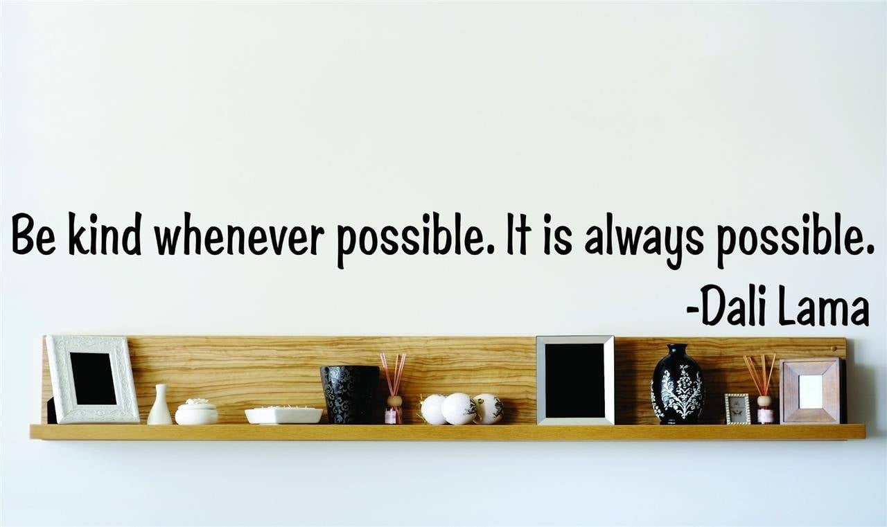 Family Be kind if possible Inspirational Quotes & Sayings Wall Decal ...