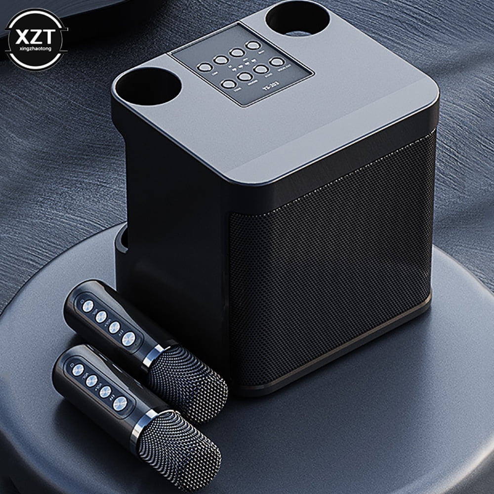 Family ktv audio set dual wireless microphone integrated singing ...