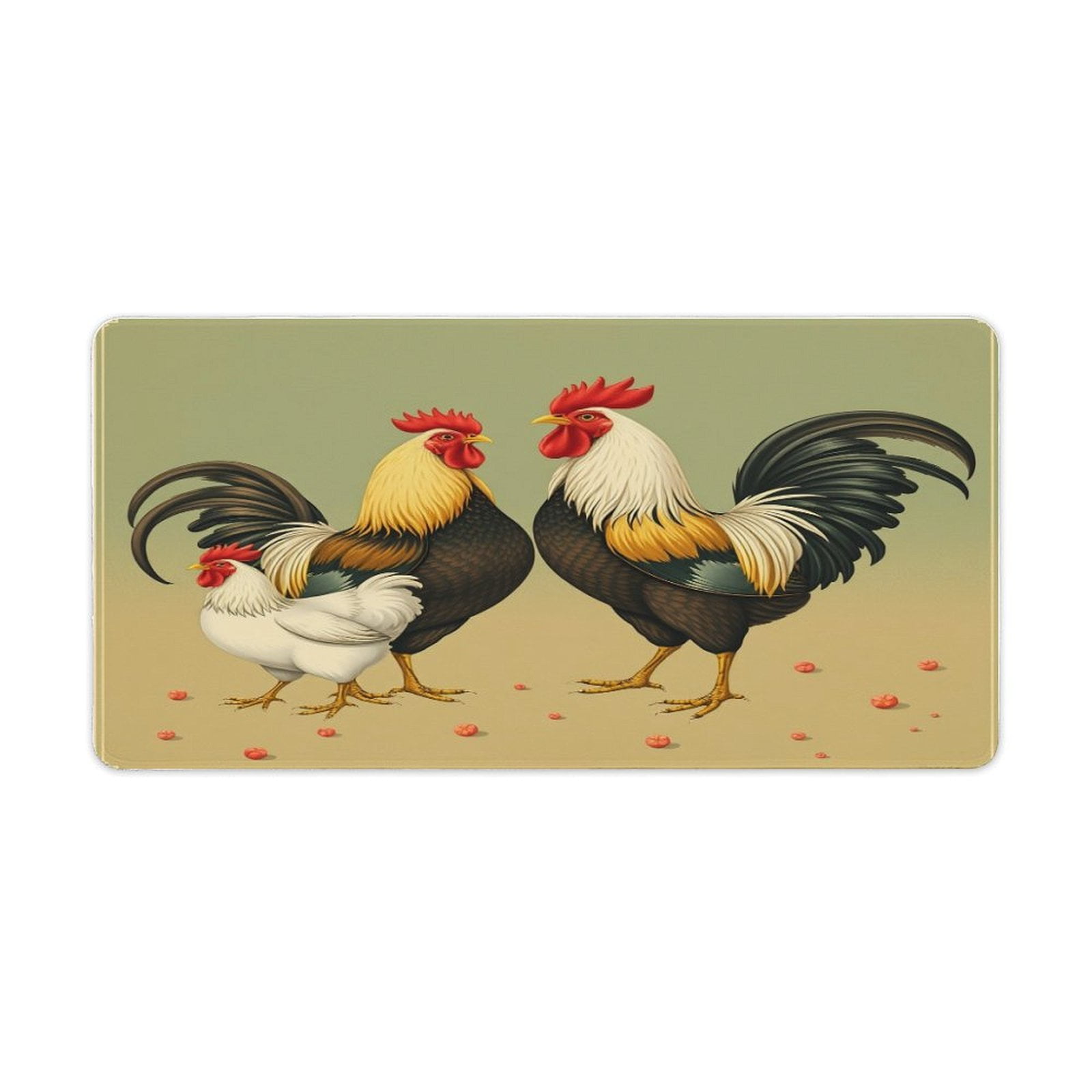 Family of Roosters Mouse Pad Large Office Carpet Mouse Mats Gamer Rug ...