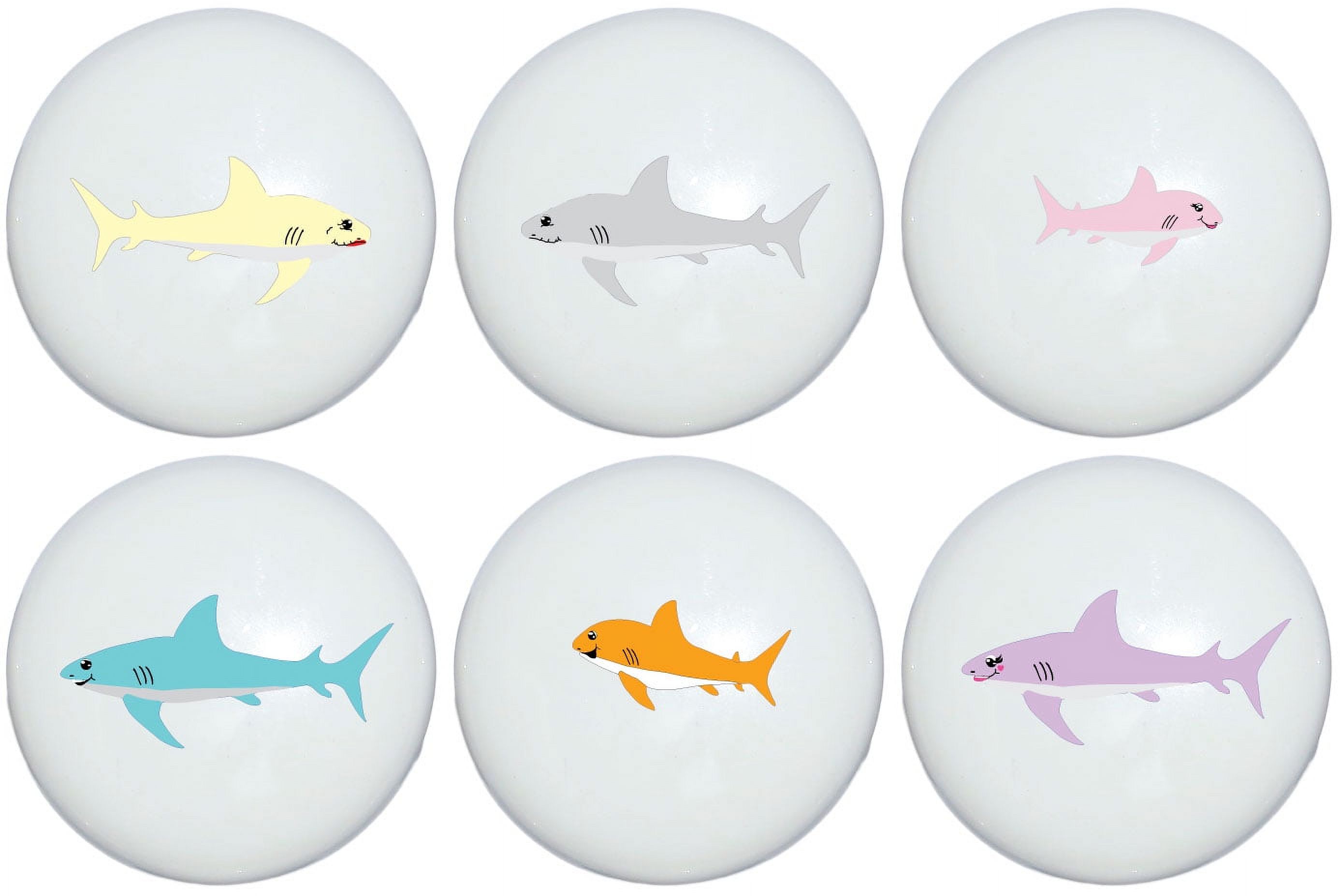 Family of Sharks Drawer Pulls/Shark Furniture Ceramic Cabinet Handle ...