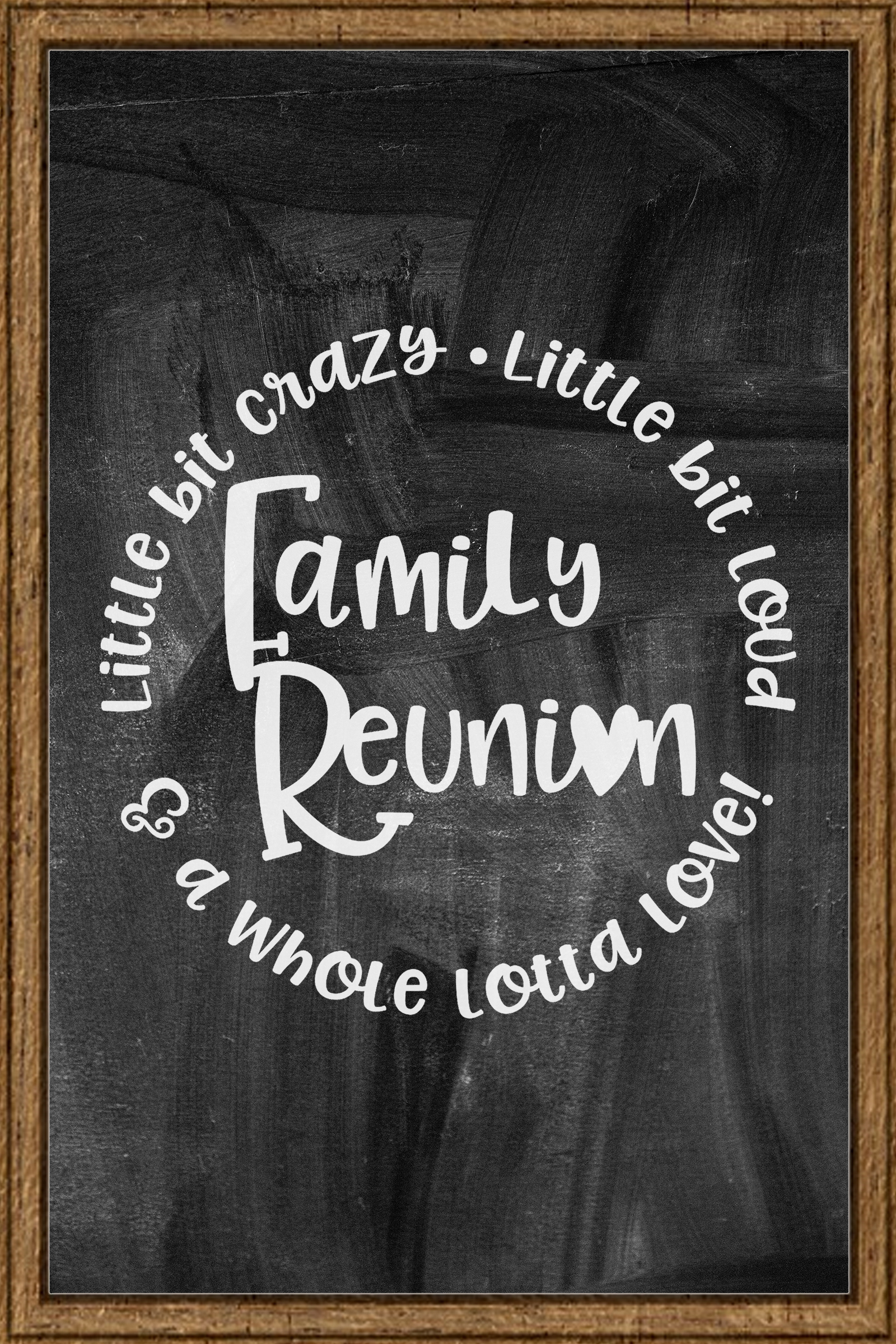 Family reunion crazy loud whole lotta love heart gathering Tin Sign ...
