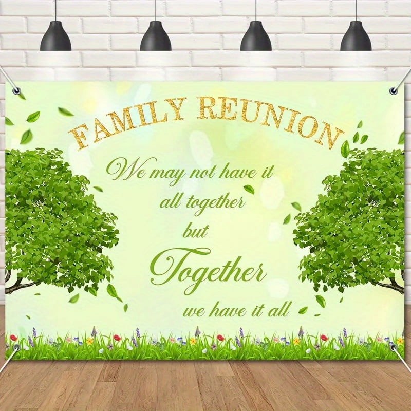 Family tree party backdrop tapestry, welcome to our family members ...