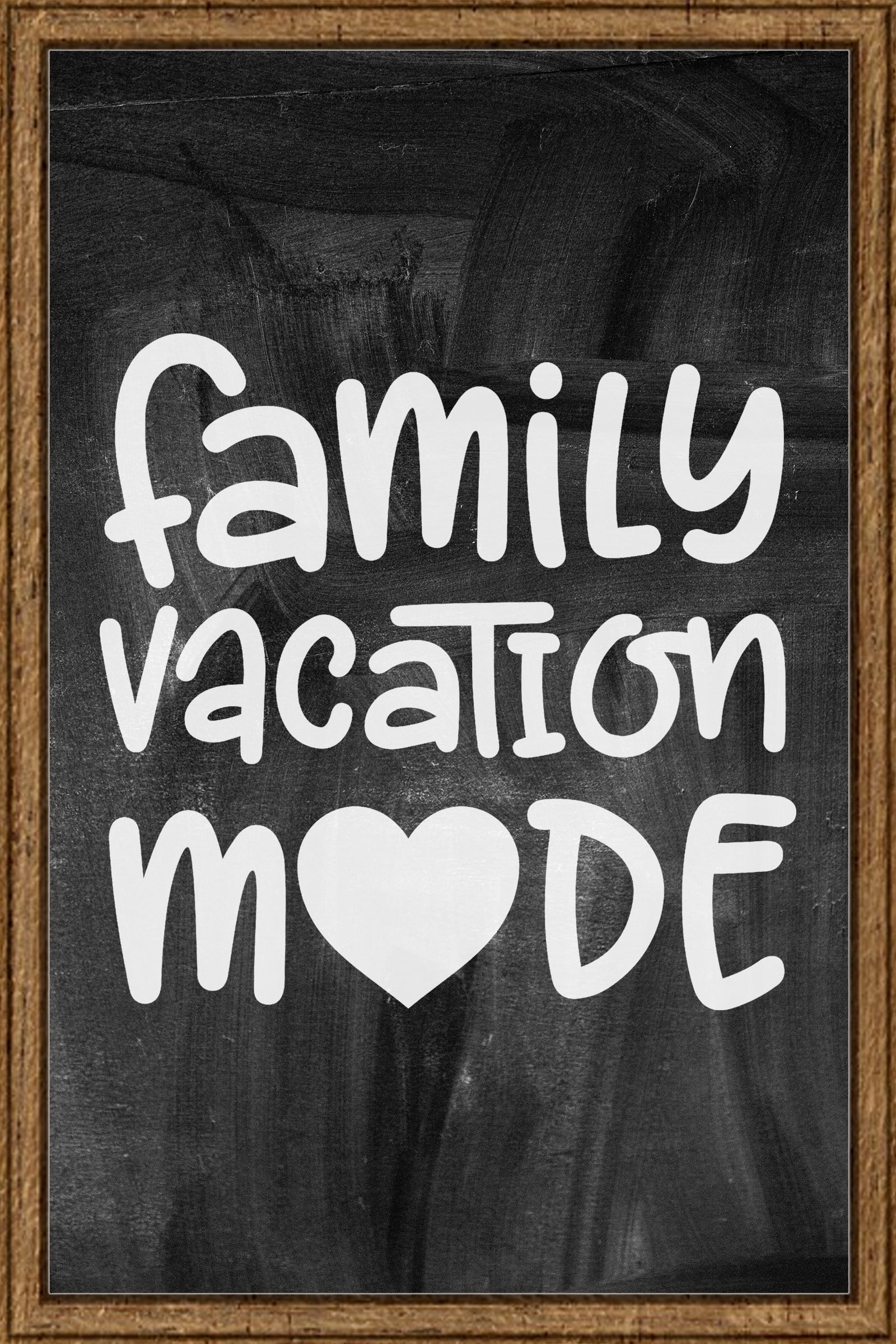 Family vacation mode heart love group travel trip Tin Sign Chalk Board ...