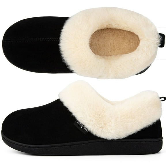 Fengactive Women's Plush Lined Slippers with Cozy Foam Winter Warm ...