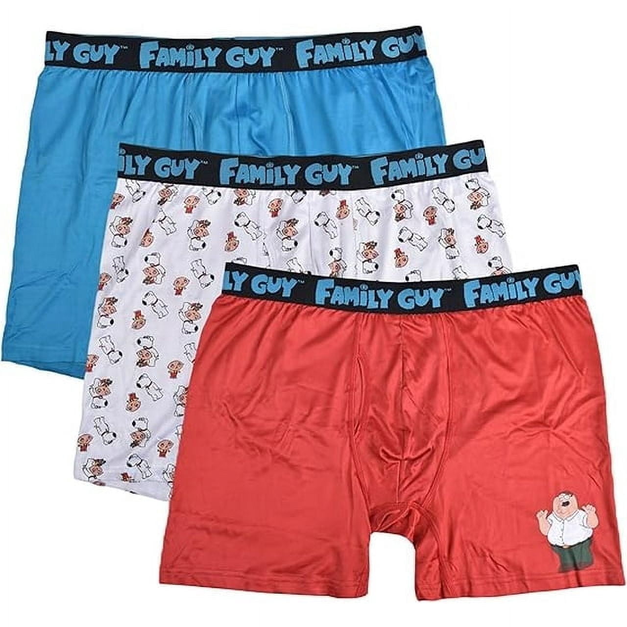 FamilyGuy Men's 3-Pack Comfort Boxer Brief, Red, Large - Walmart.com
