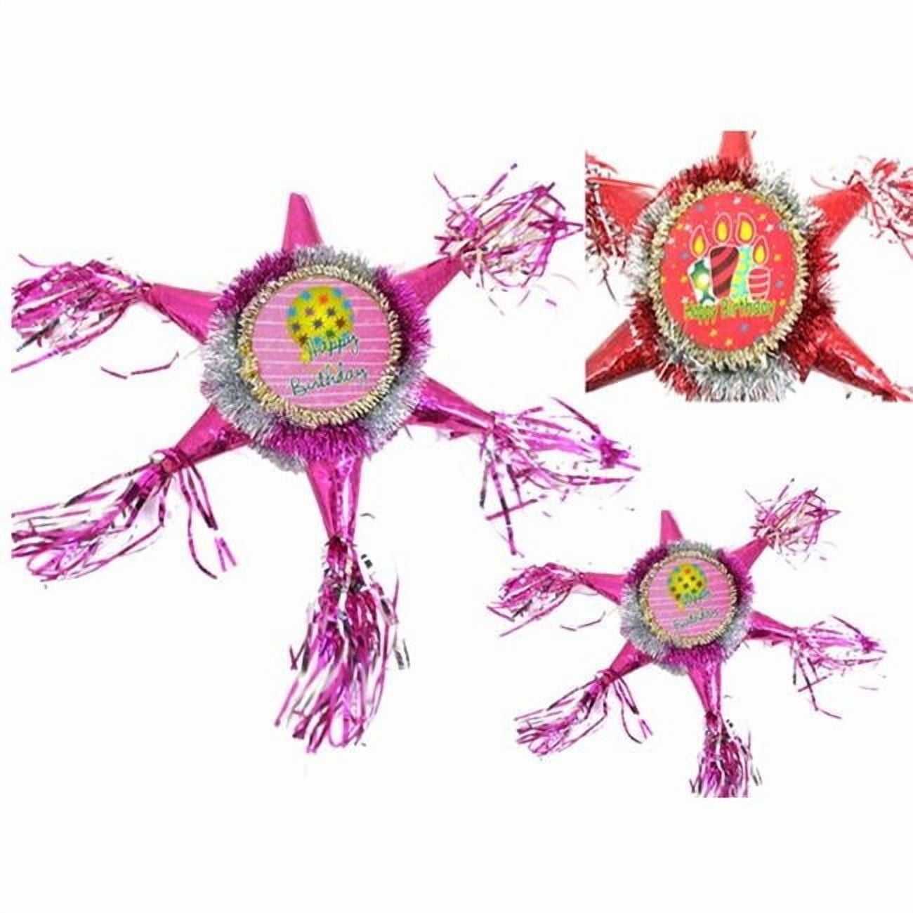 FamilyMaid 12180 10 dia. x 3 in. 3 Design Happy Birthday Pinata, Pack ...