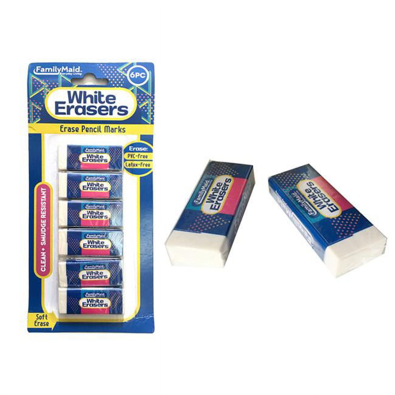 FamilyMaid 26650 6 Piece White Erasers - 5 x 2 x 1 cm, Pack of 144 ...