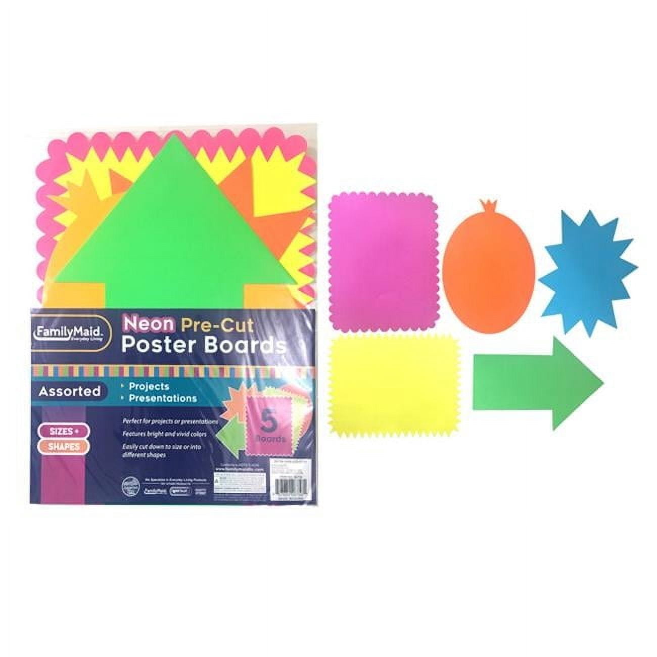 FamilyMaid 26758 11 x 14 in. Pre-Cut Neon Poster Boards, 5 Piece - Pack ...