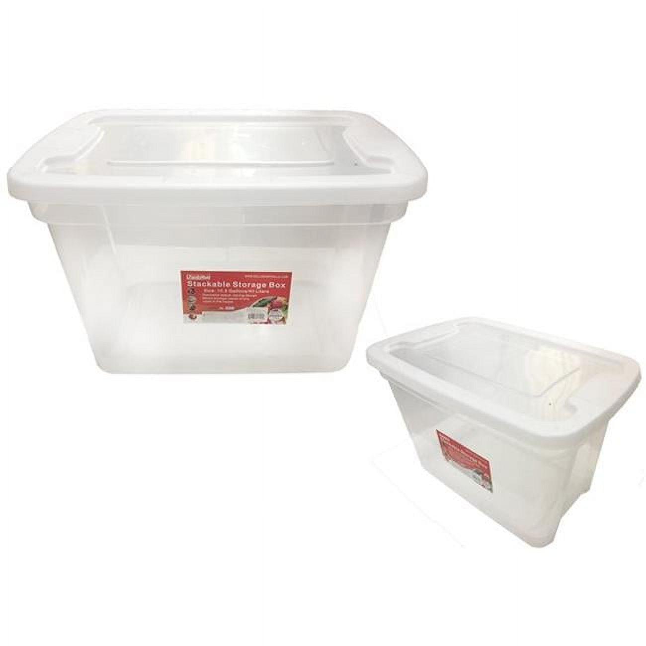FamilyMaid 58002 40 Liter Stackable Storage Box, Clear - Pack of 6 ...