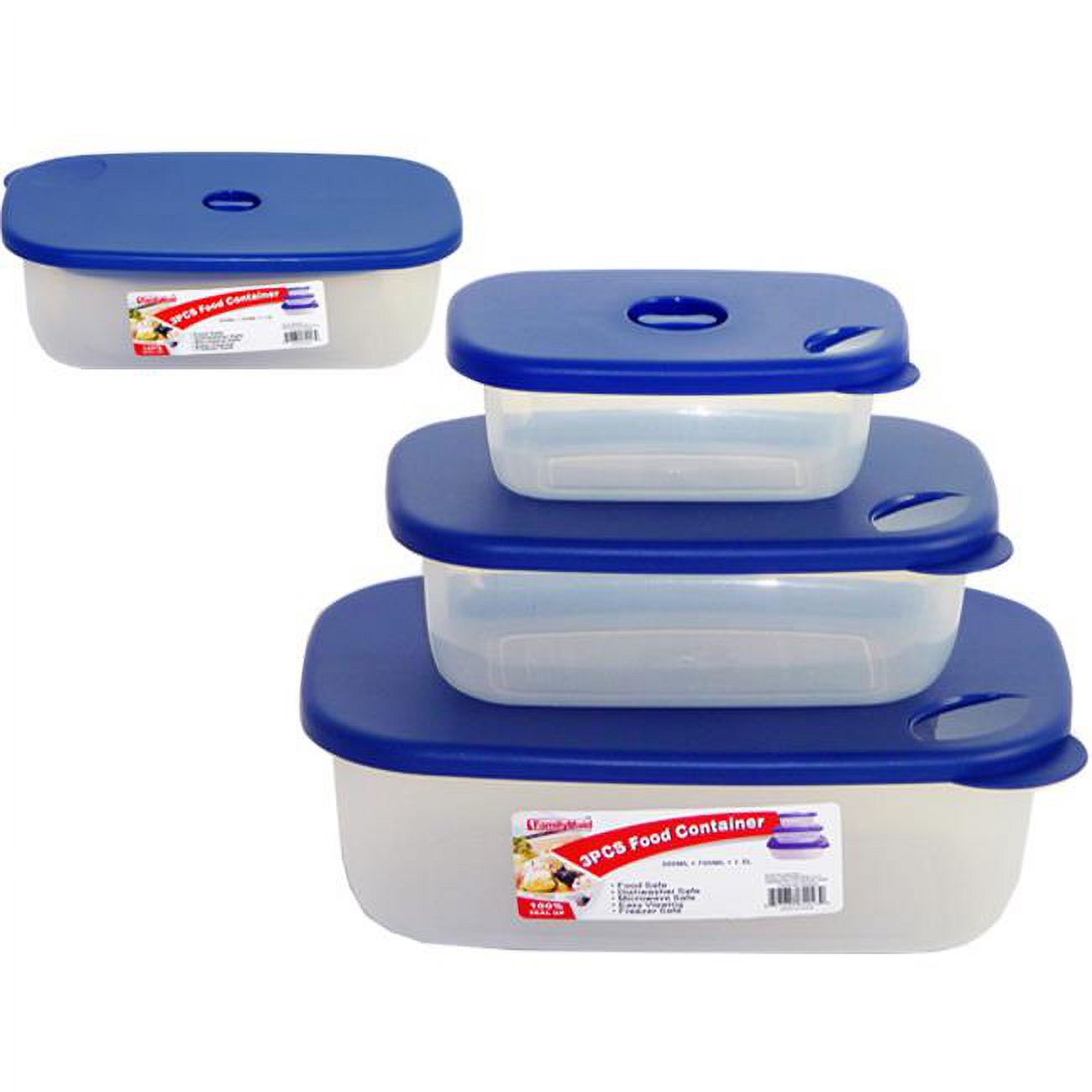 FamilyMaid 62043 Rectangle Storage Container - 3 Piece - Walmart.com