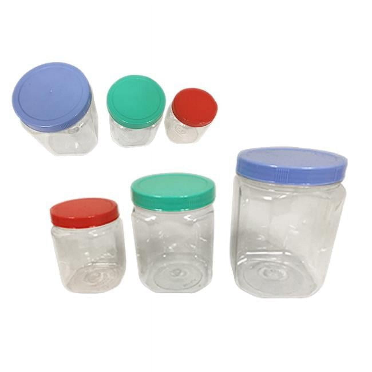 FamilyMaid 62395 3 Piece Blue, Green & Red Storage Jars - Pack of 24 ...