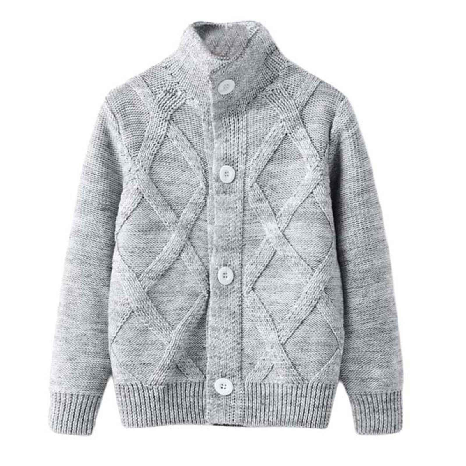 FamilyThread Boy's Formal Cardigan Cable Knit Toddler Cardigan Long ...