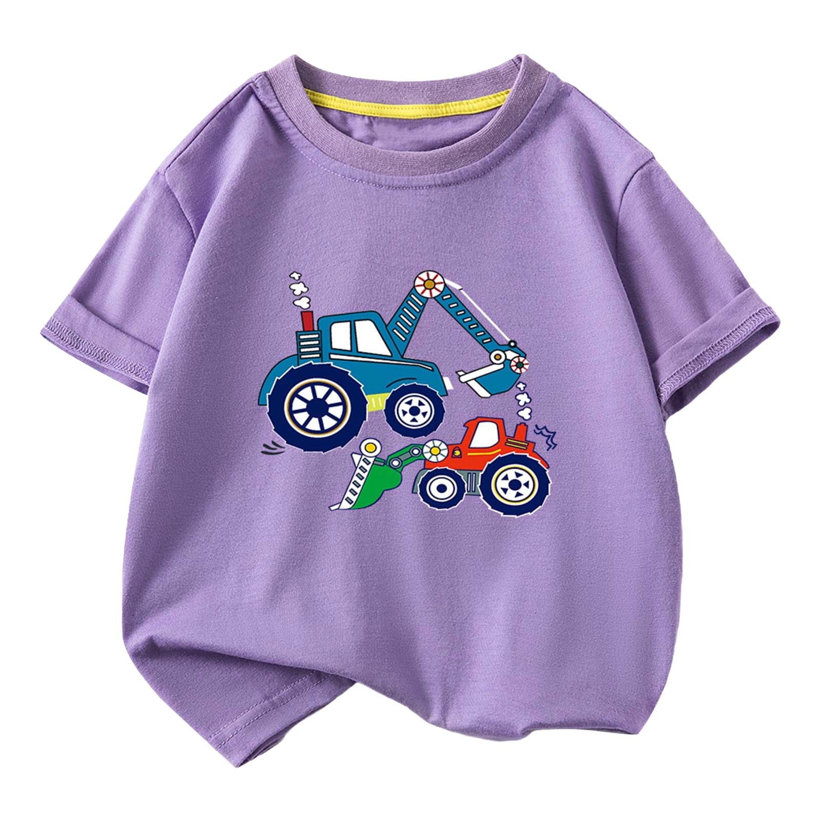 FamilyThread Boys Short Sleeve T Shirts Kids Summer Crewneck Tops Cute ...