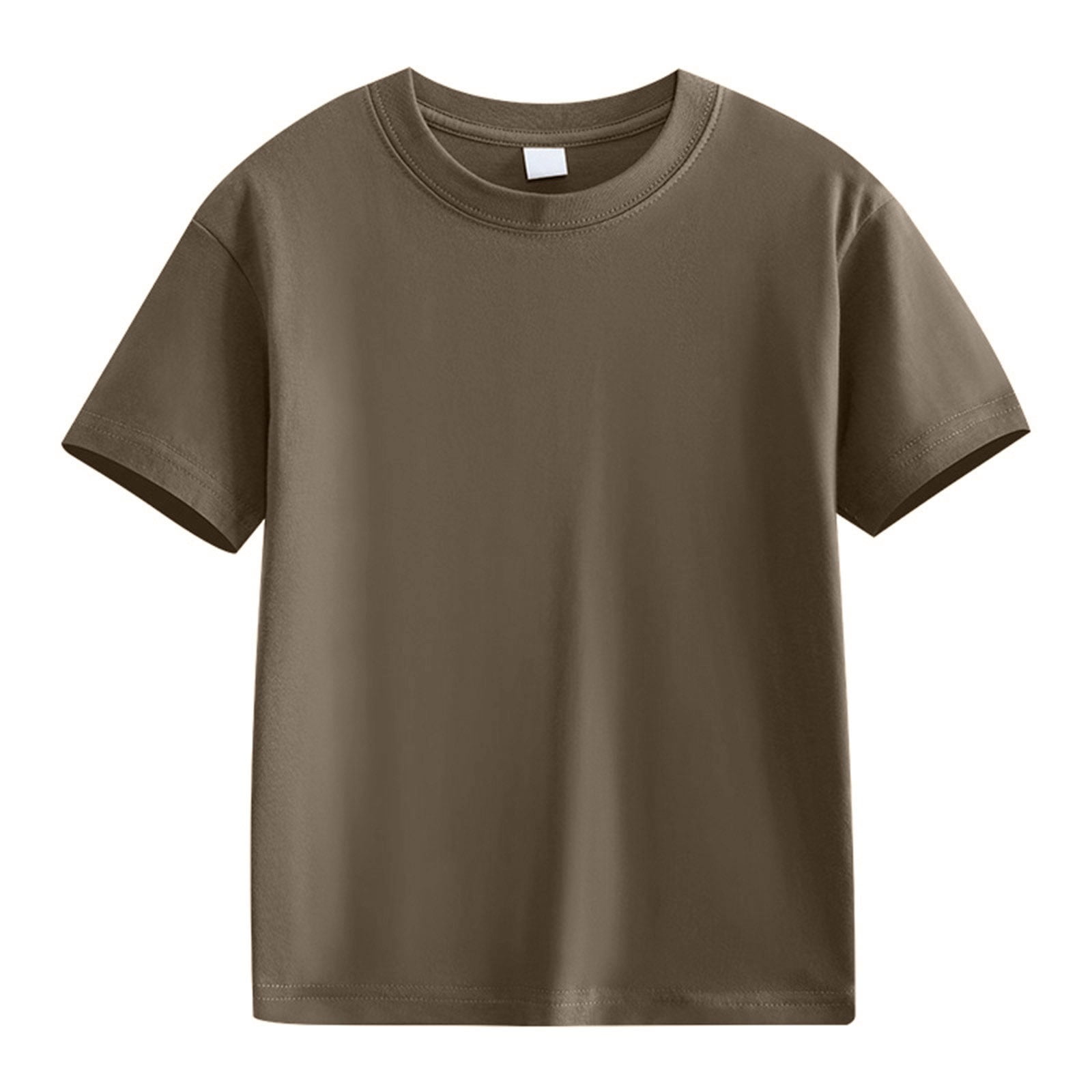 FamilyThread Children's Solid Color Cotton Summer Tshirts Boys Girls ...