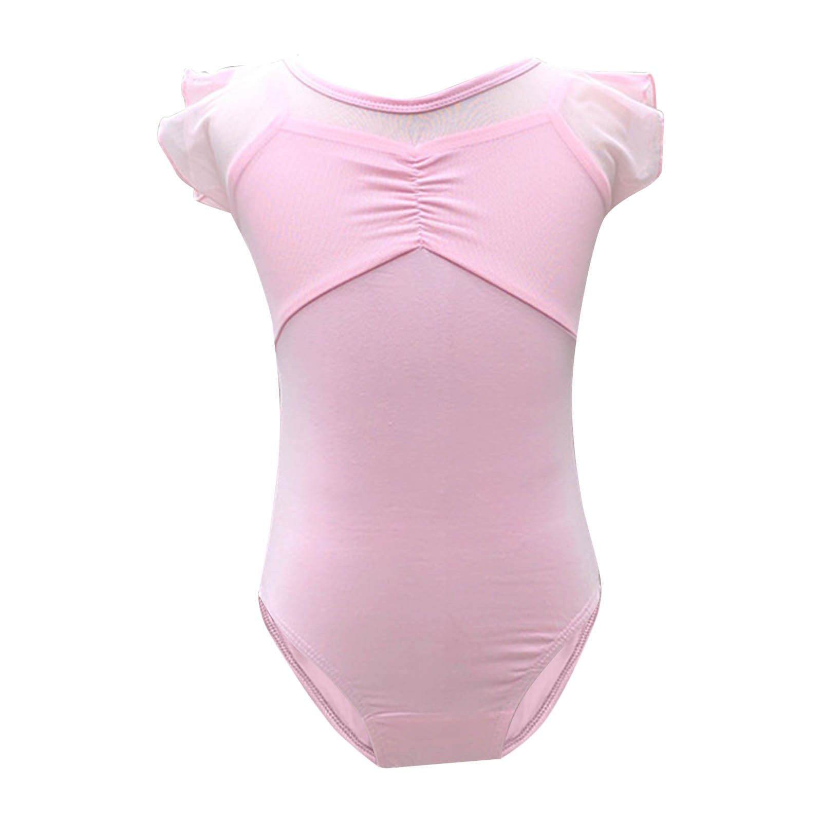 FamilyThread Children's Solid Color Short Sleeved Gymnastics Leotards ...