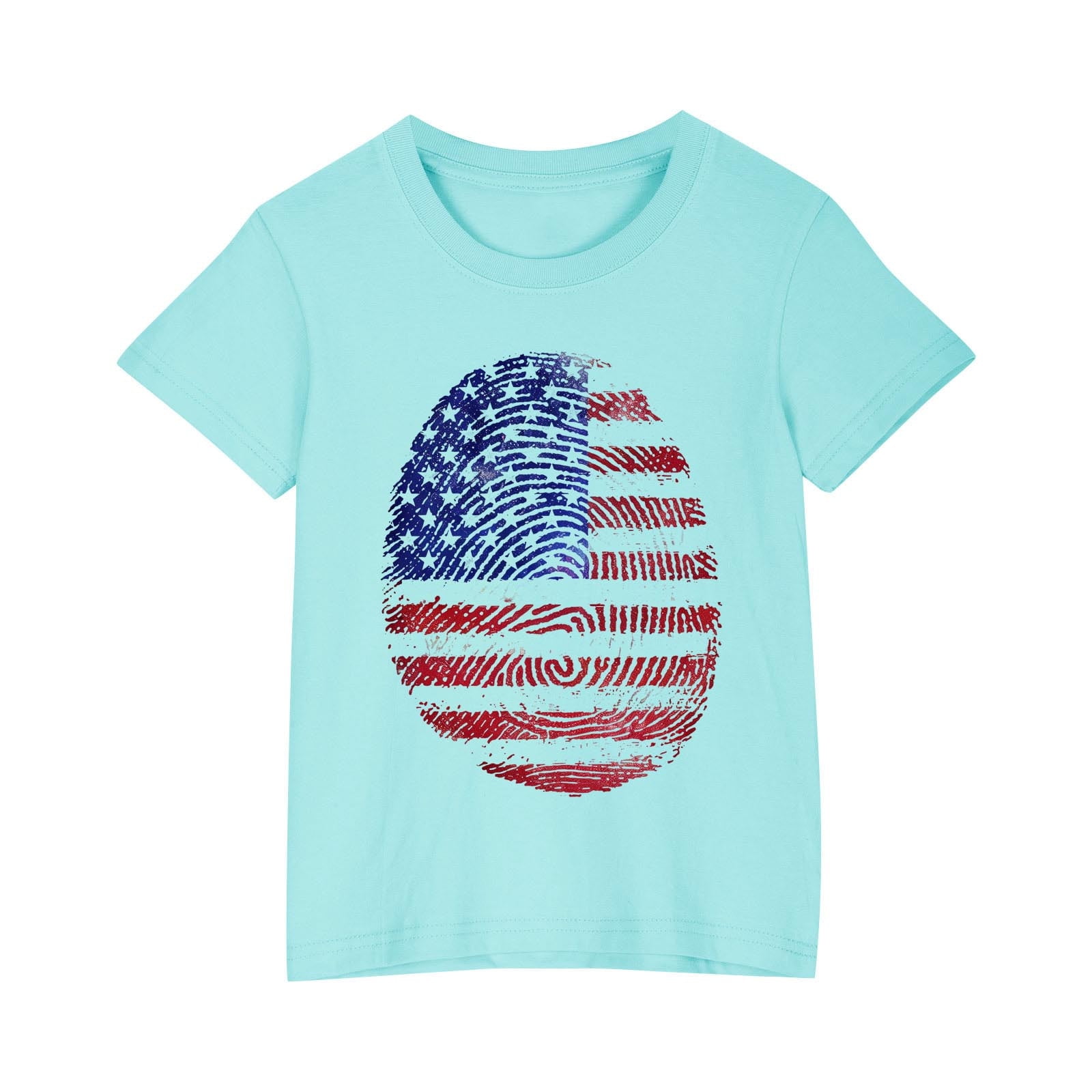 FamilyThread Kids Striped Shirts Short Sleeve Boy Girls July 4th ...
