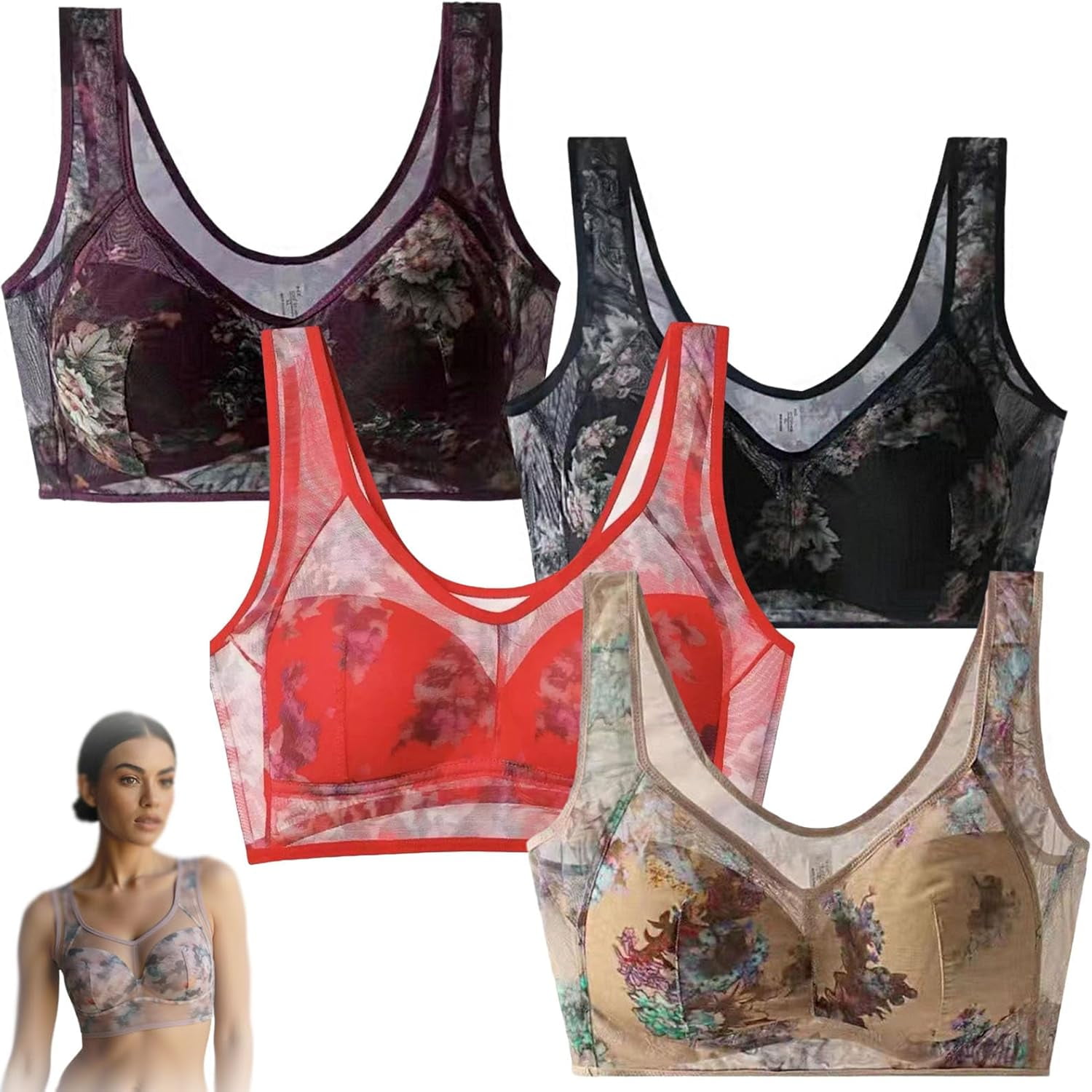 Familylifeus Buttonless Comfortable Bra, Family Life Us Lace Buttonless ...