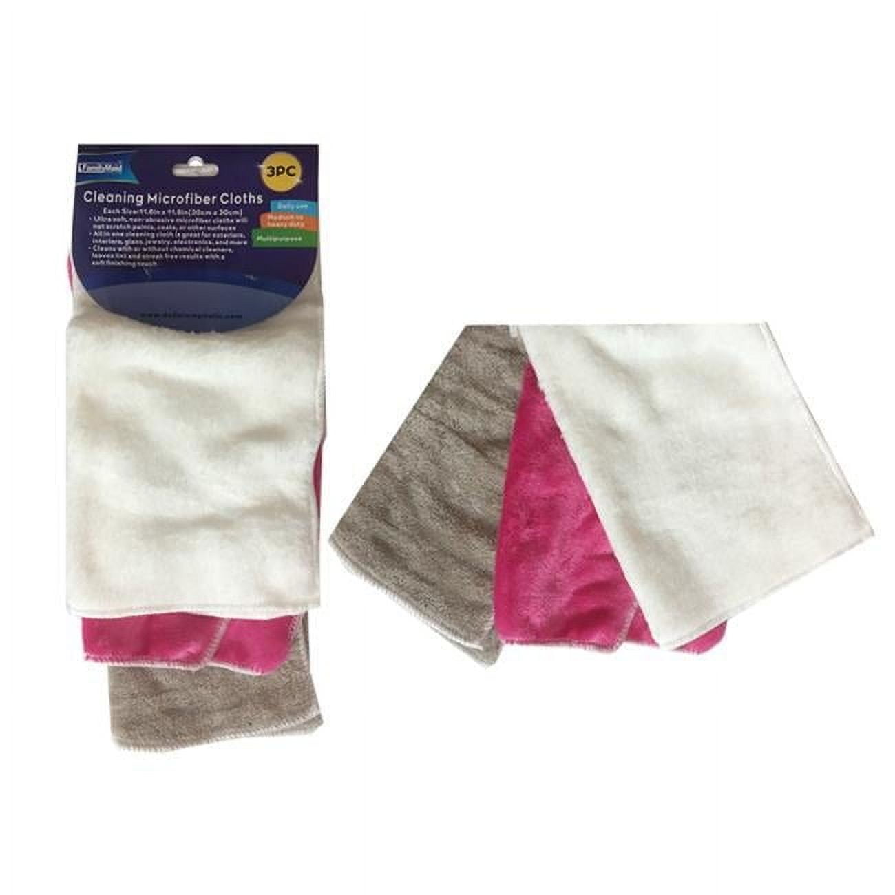 Familymaid 12256 11.8 x 11.8 in. Micro Fiber Cleaning Cloth, 3 Piece ...