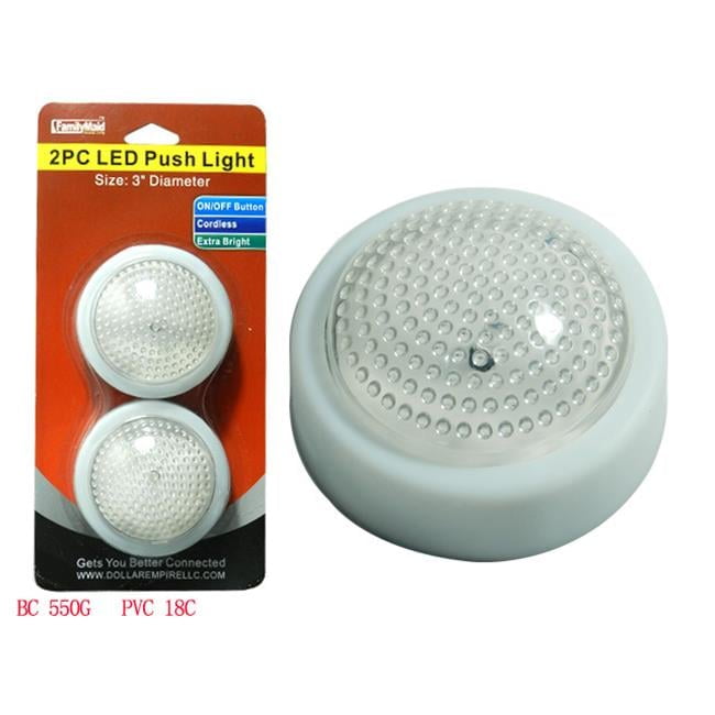 Familymaid 32163 3 in. 4 x AAA LED Push Light, 2 Piece - Pack of 144 - Walmart.com
