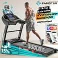 Famistar 4.5HP Portable Folding Running Machine, 15 Level Incline ...