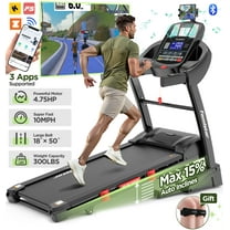 Famistar 4.5HP Portable Folding Running Machine, 15 Level Incline ...
