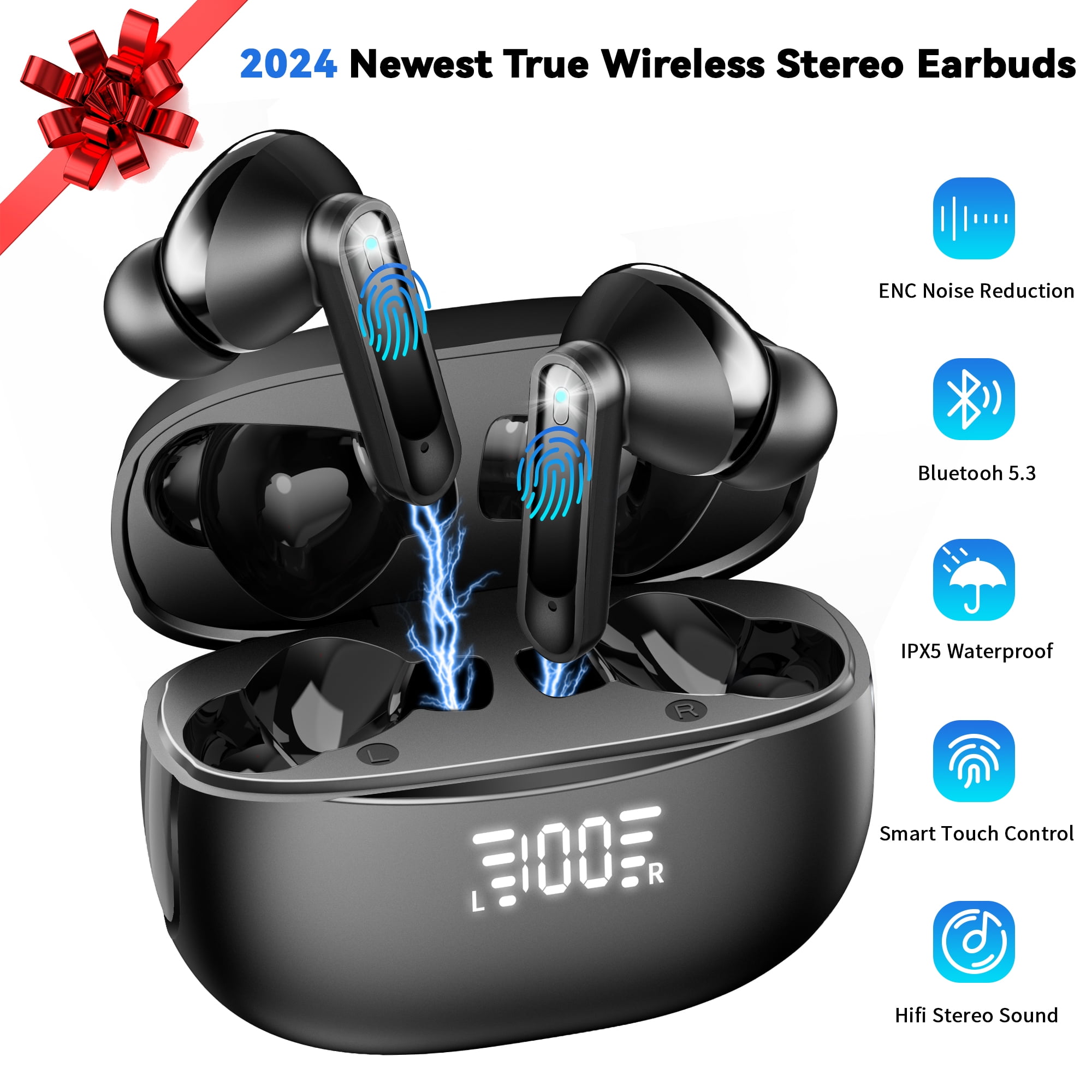 Bietrun Wireless Bluetooth 5.0 Earbuds, Built-in Mic, Handsfree Talk ...