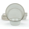 Famiware Annecy Plates and Bowls Sets, Dinnerware Set for 4, 12 Pieces ...