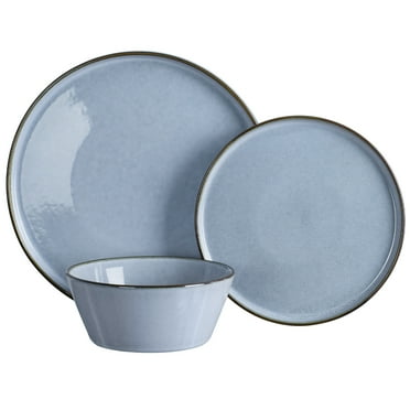 Elama Majestic Wolf 16 Piece Round Stoneware Dinnerware Set in Taupe ...