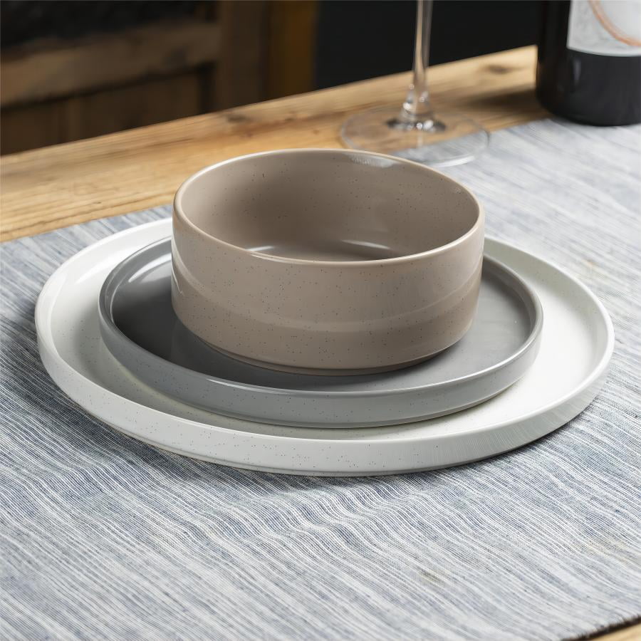 Famiware Nebula Stoneware Dinnerware Sets, 12-Piece Dish Set ...