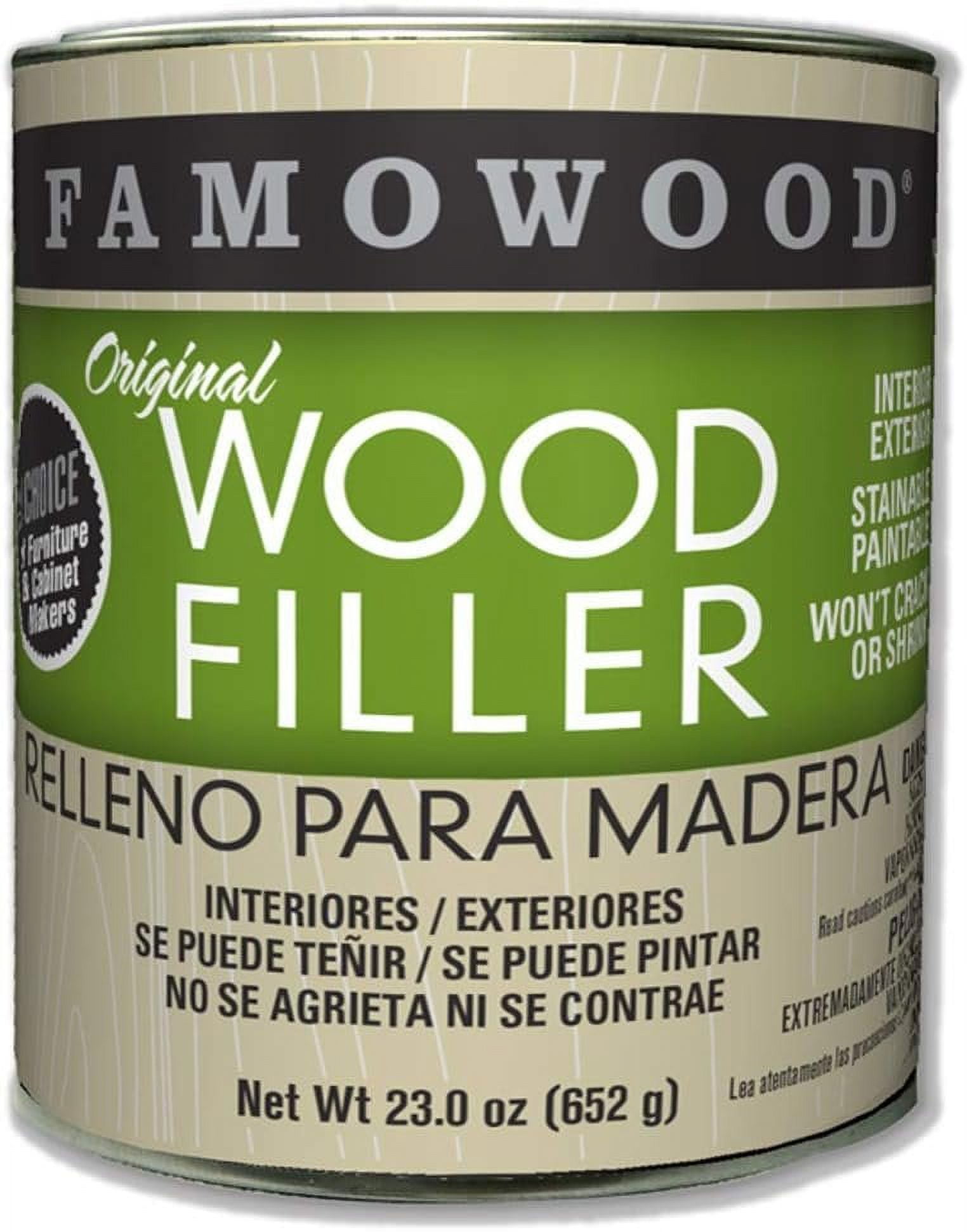 FamoWood 36021100 Original Wood Filler, 23 oz - Walmart.com