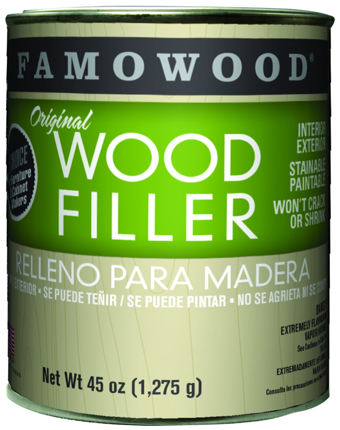 FamoWood Original Wood Filler - Pint, Maple 23 oz - Walmart.com