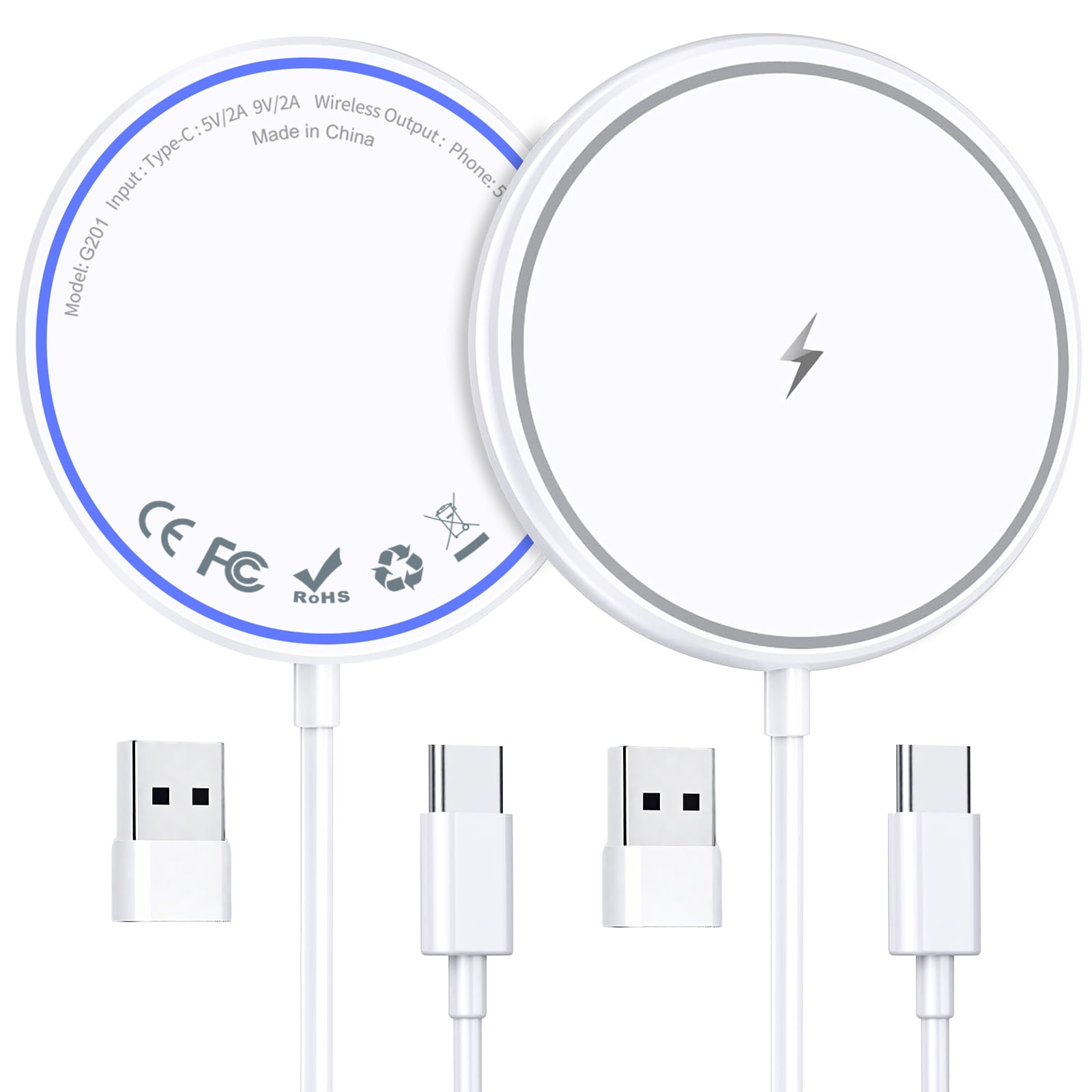 FAMOO Mag-Safe Charger Magnetic Wireless Charger: 2 Pack 15W Fast ...