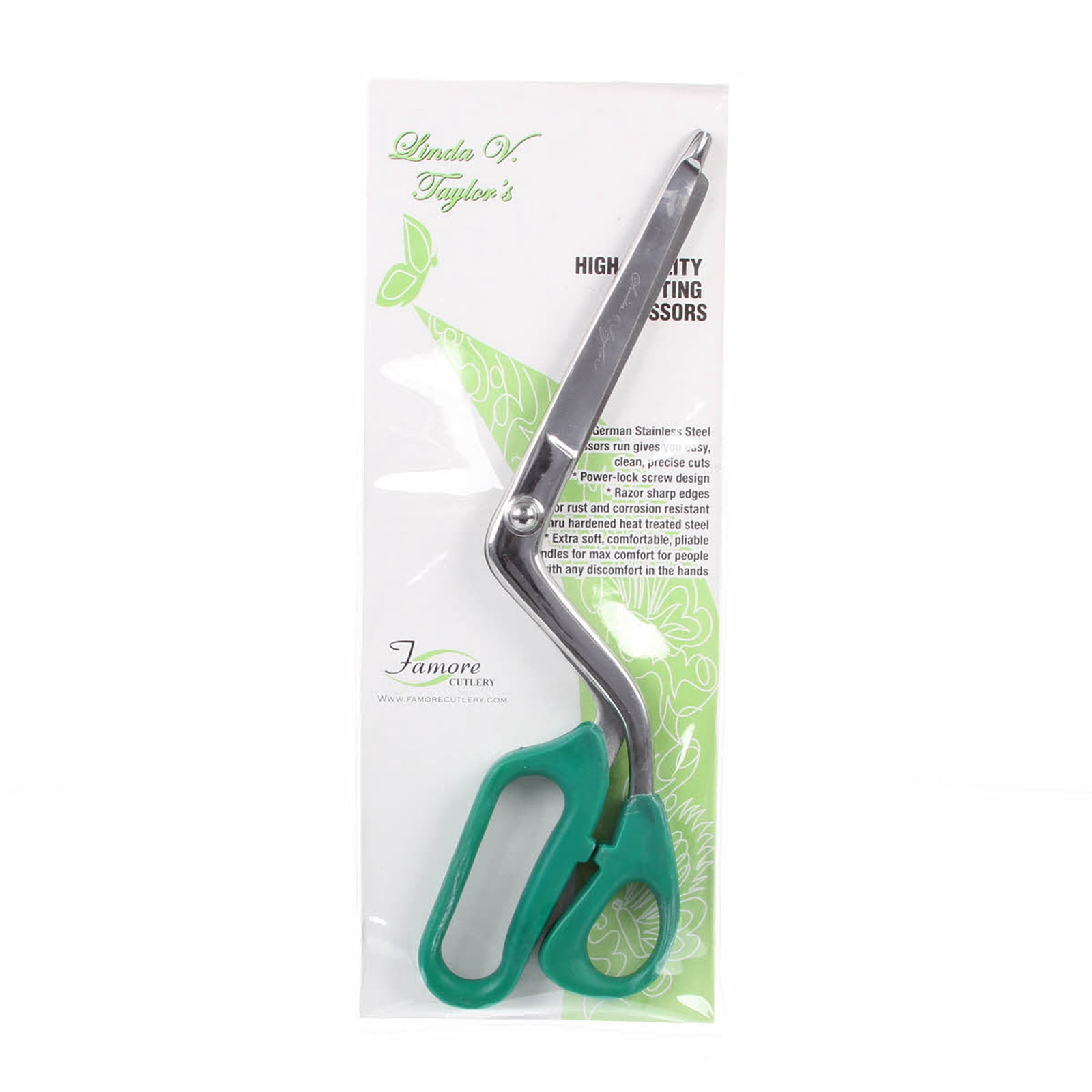 Famore Linda V Taylor Batting and Fabric Scissors with EZ Glide ...