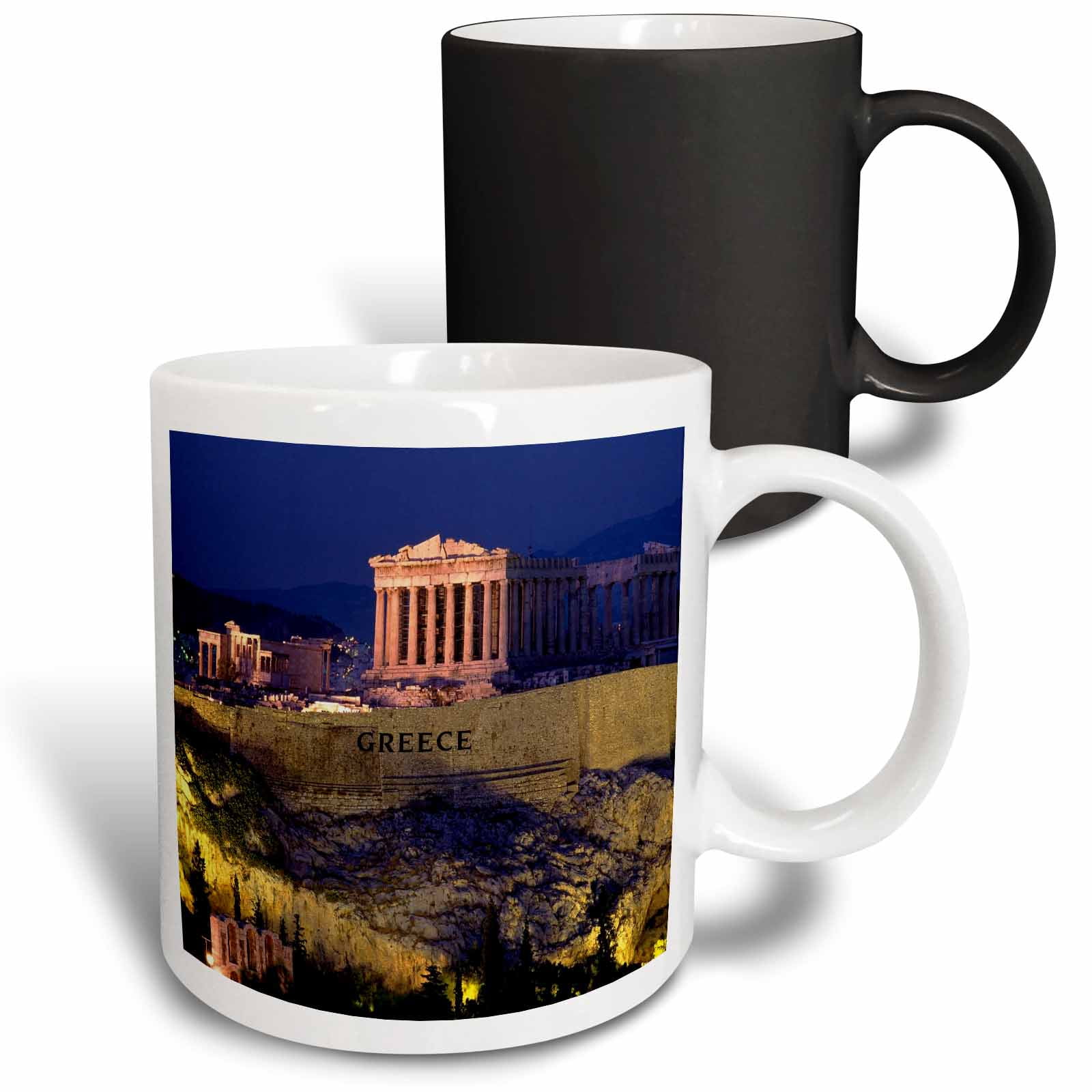 3drose, Famous Acropolis in Greece, 11oz Magic Transforming Mug ...
