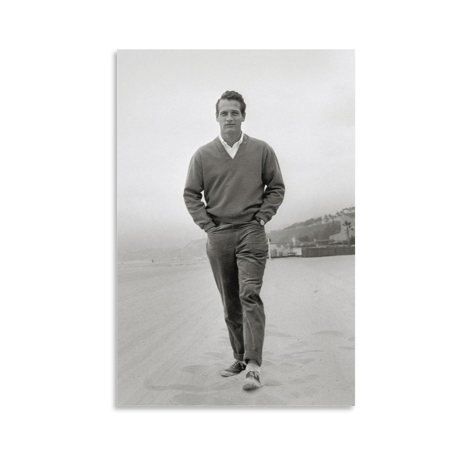 Famous Actor Paul Newman Poster Old Photo Artworks Canvas Poster Room ...