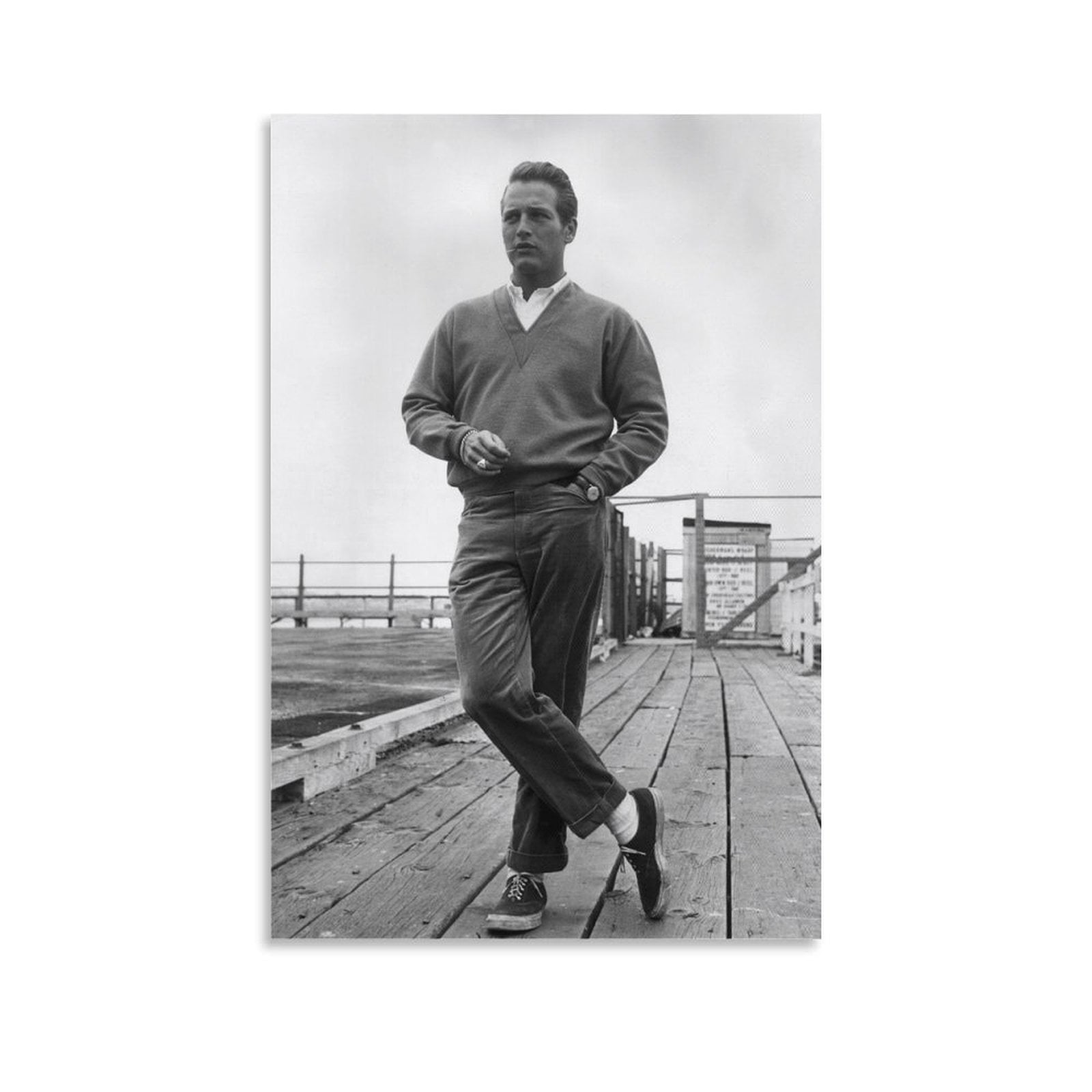 Famous Actor Poster Paul Newman Old Photos Poster Decorative Painting ...