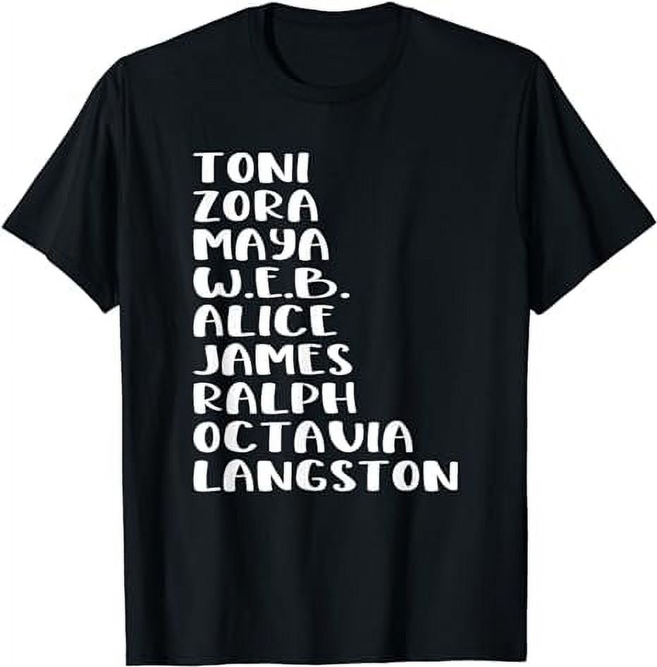 Famous African-American Black Authors of the 20th Century T-Shirt ...