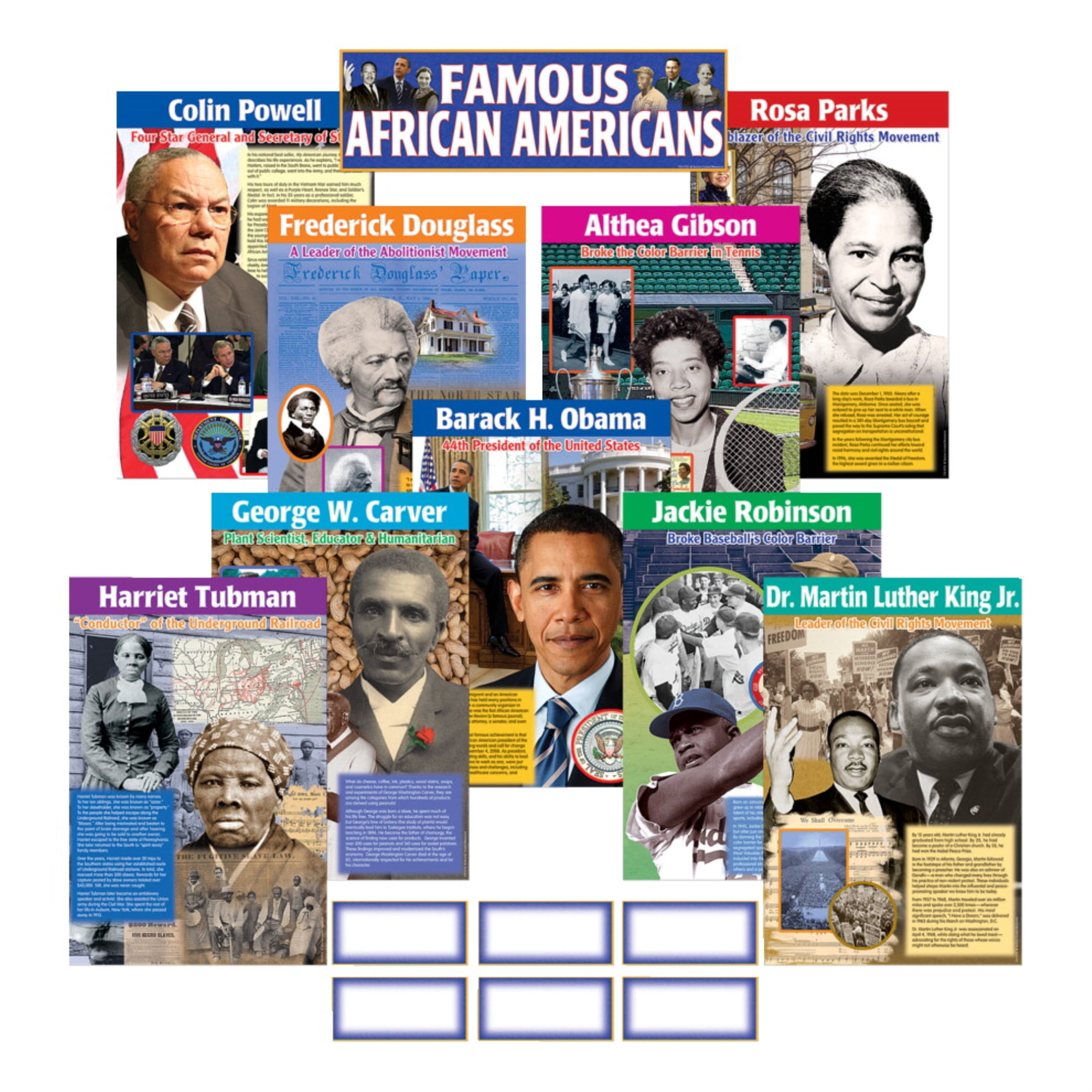 Famous African Americans Bulletin Board Display Set | Bundle of 5 ...
