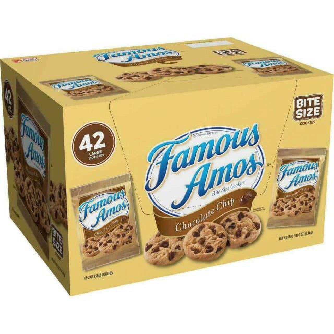 Famous Amos Chocolate Chip Cookies 2 oz 42 ct - Walmart.com