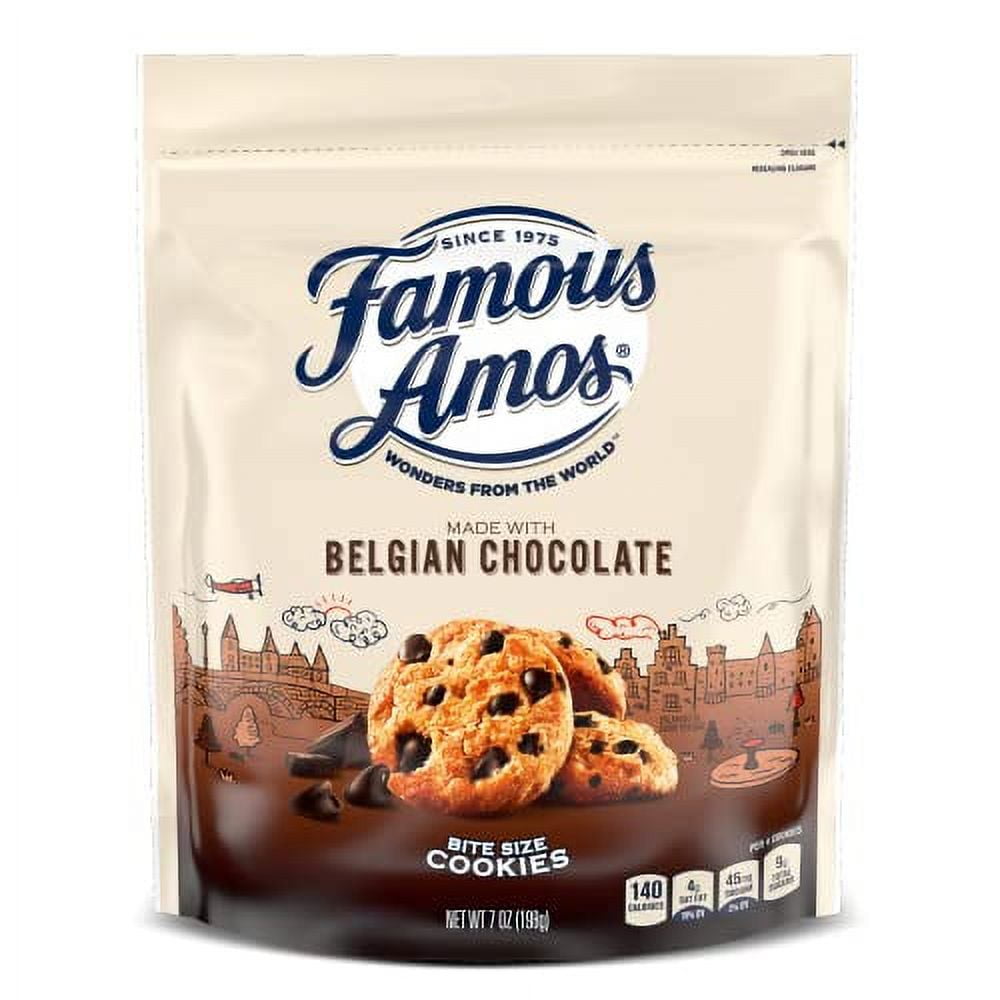 Famous Amos Belgian Chocolate Chip Cookies | Bite-Sized Snacks in ...