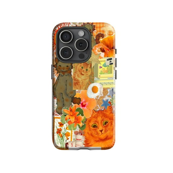 Famous Art Inspired Orange Cat Phone Case Classic Painting Style with ...