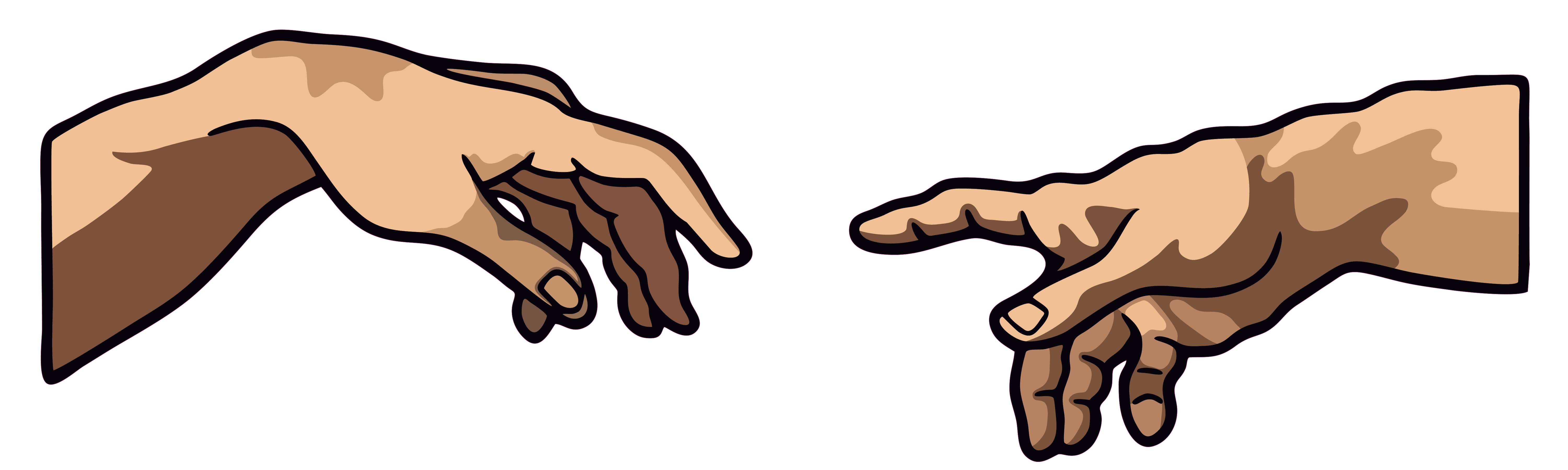 Famous Art Title Creation of Adam by Michelangelo With Only The Hands ...