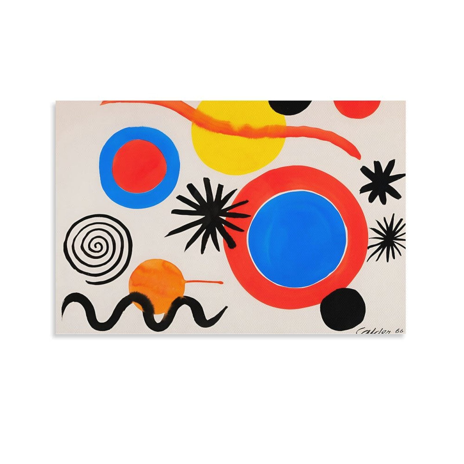 Famous Artist Alexander Calder, BLUE, WHITE & RED TARGET Art Poster ...