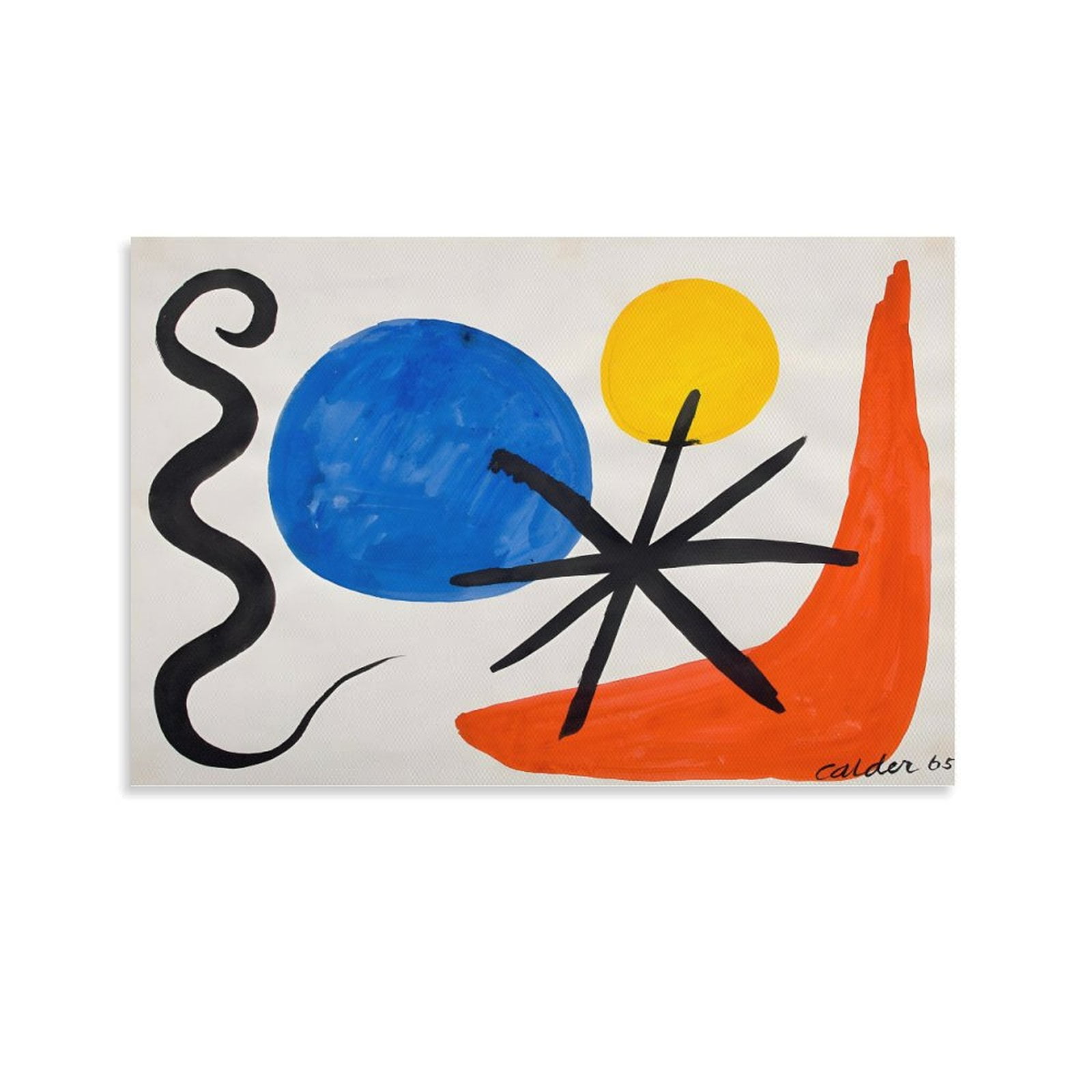 Famous Artist Alexander Calder Blue And Yellow Spheres Art Poster ...