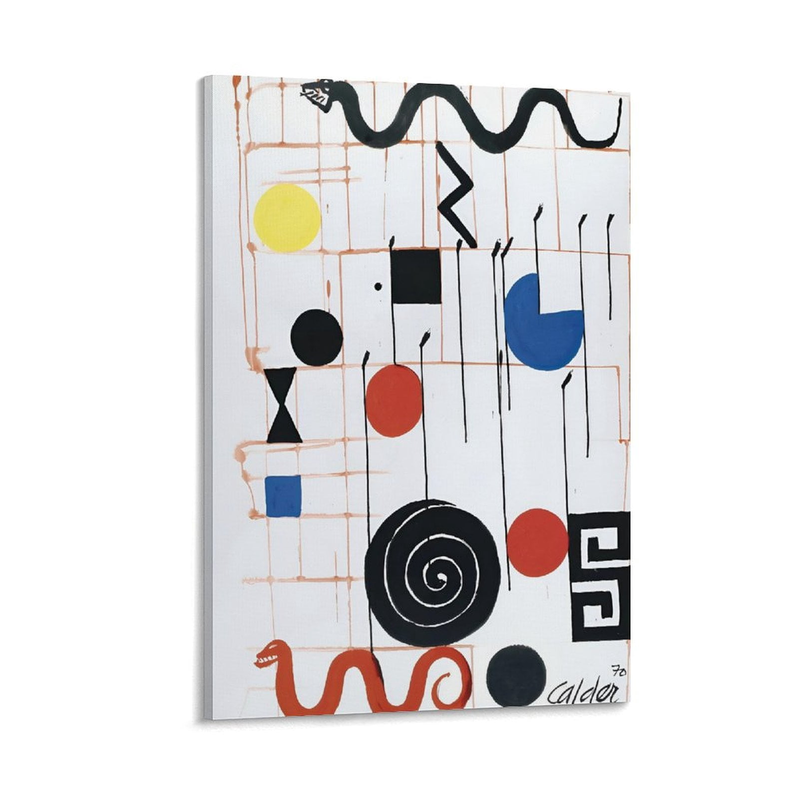 Famous Artist Alexander Calder SNAKES (1970) MutualArt Art Poster ...