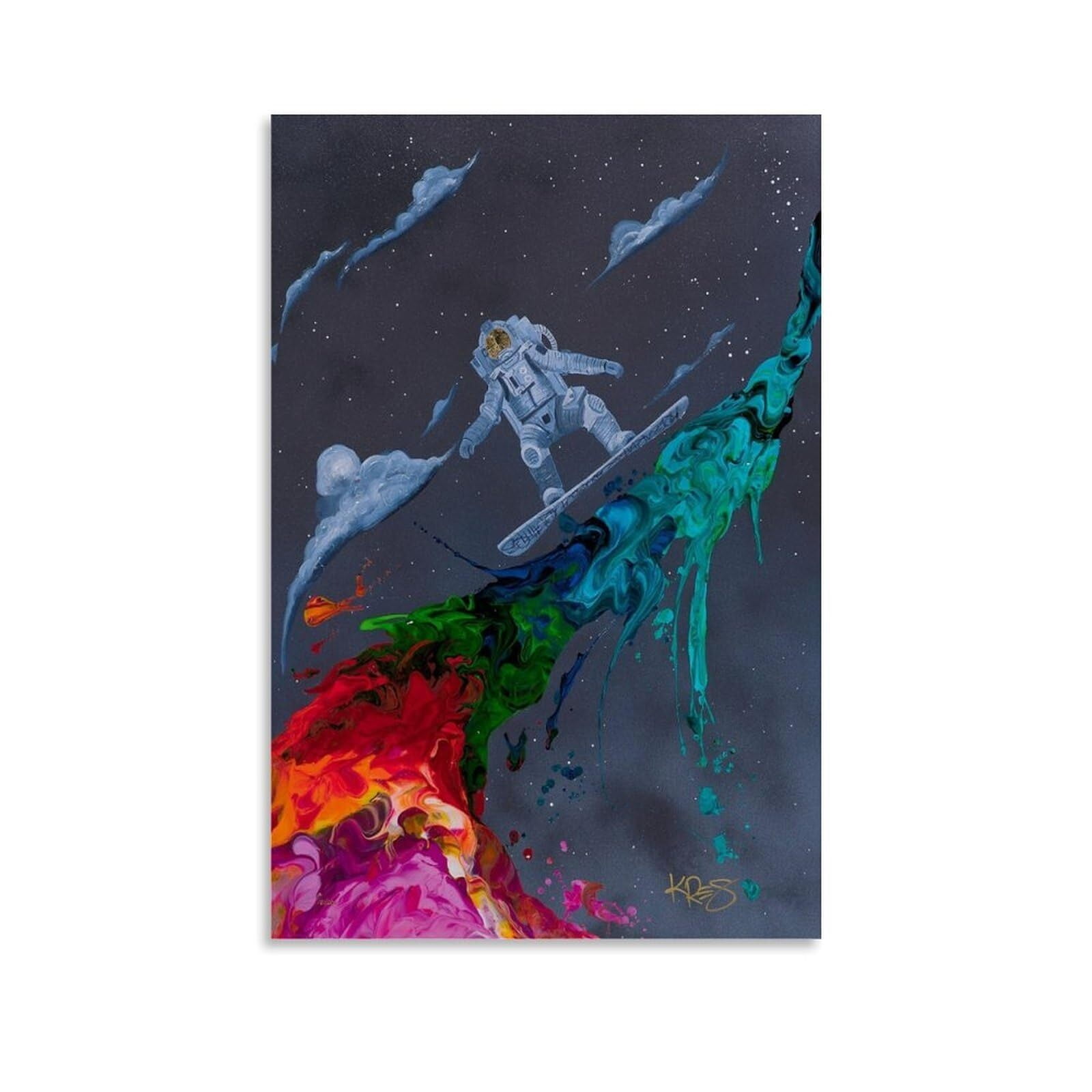 Famous Artist Kre8 Artwork Abstract Colorful Oil Painting Posters ...