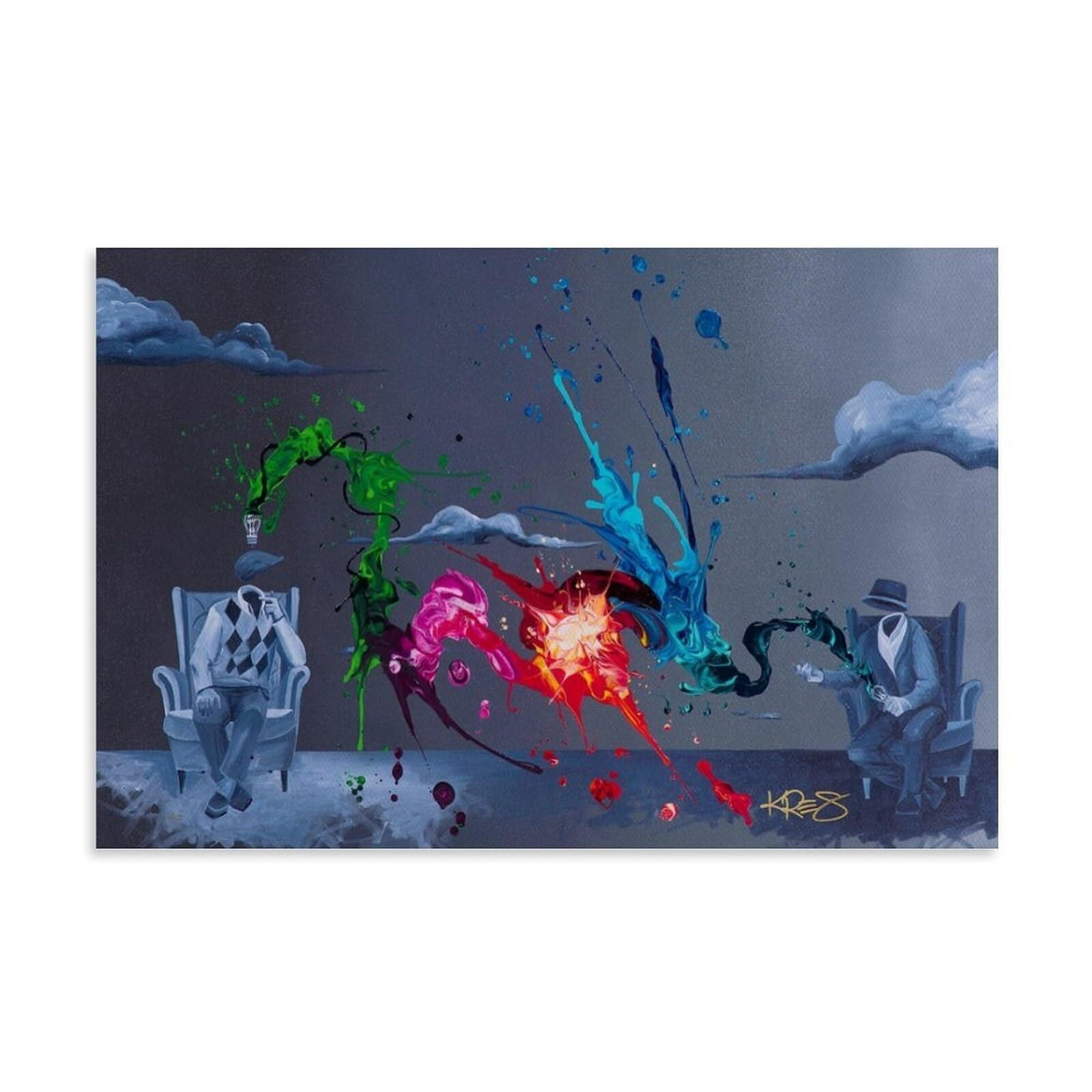 Famous Artist Kre8 Artwork Abstract Colorful Oil Painting Posters ...
